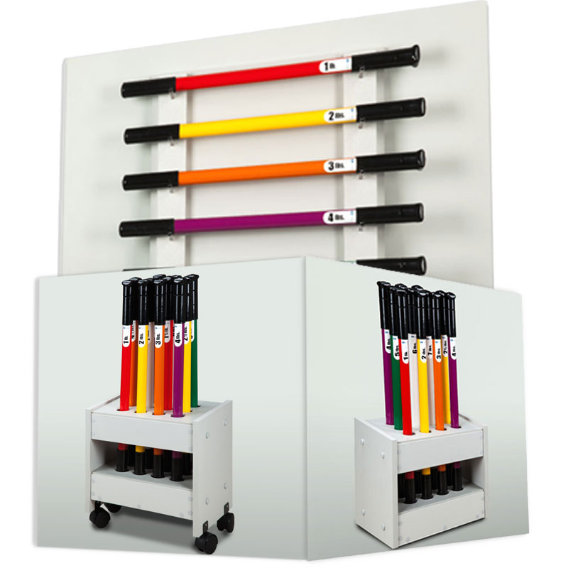 Clinton Weight Bar Racks | Wall or Mobile Racks Holds 8-12 Weight Bars