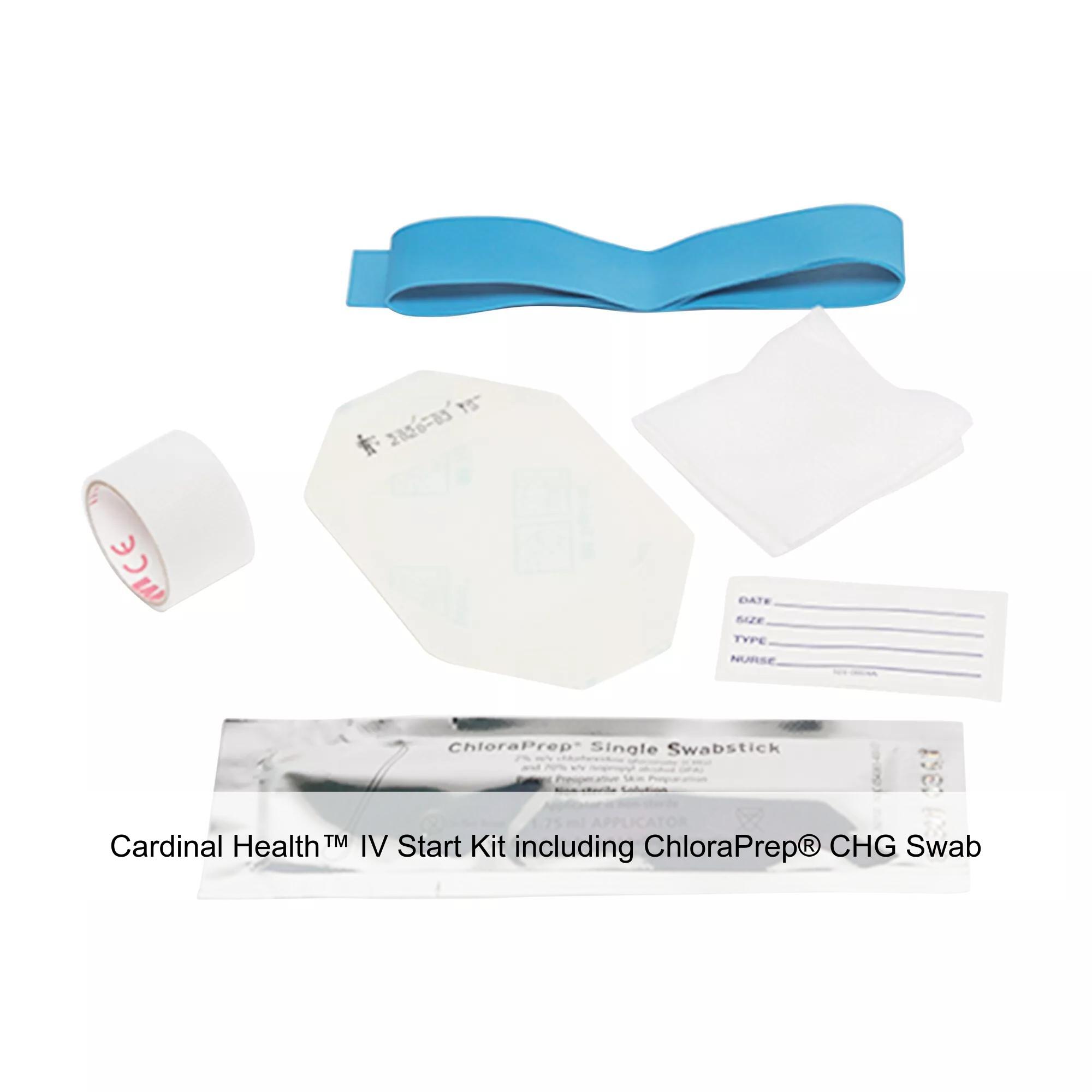 Cardinal Health™ IV Start Kit including ChloraPrep® CHG Swab, Tegaderm ...