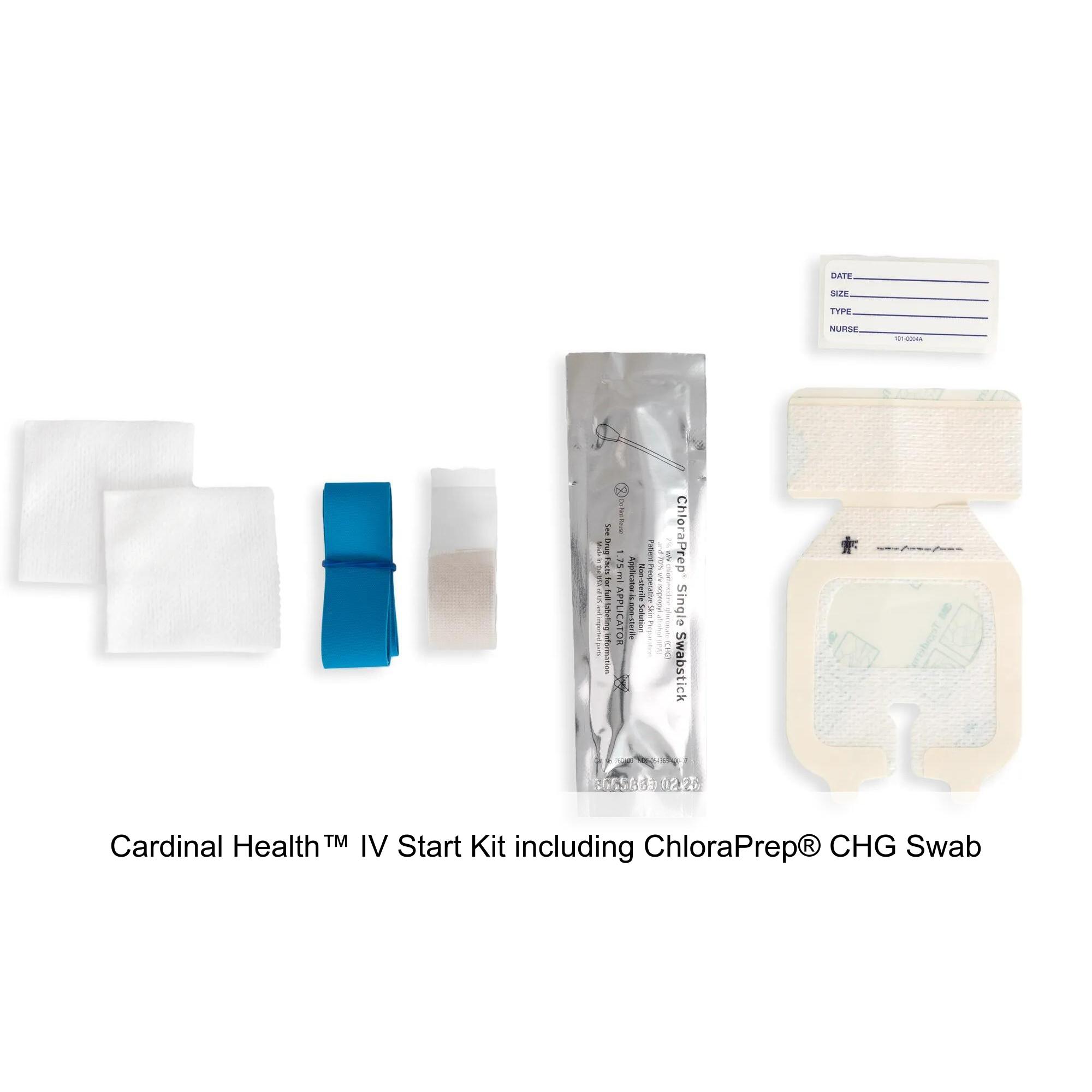 Cardinal Health™ IV Start Kit including ChloraPrep® CHG Swab, Tegaderm ...