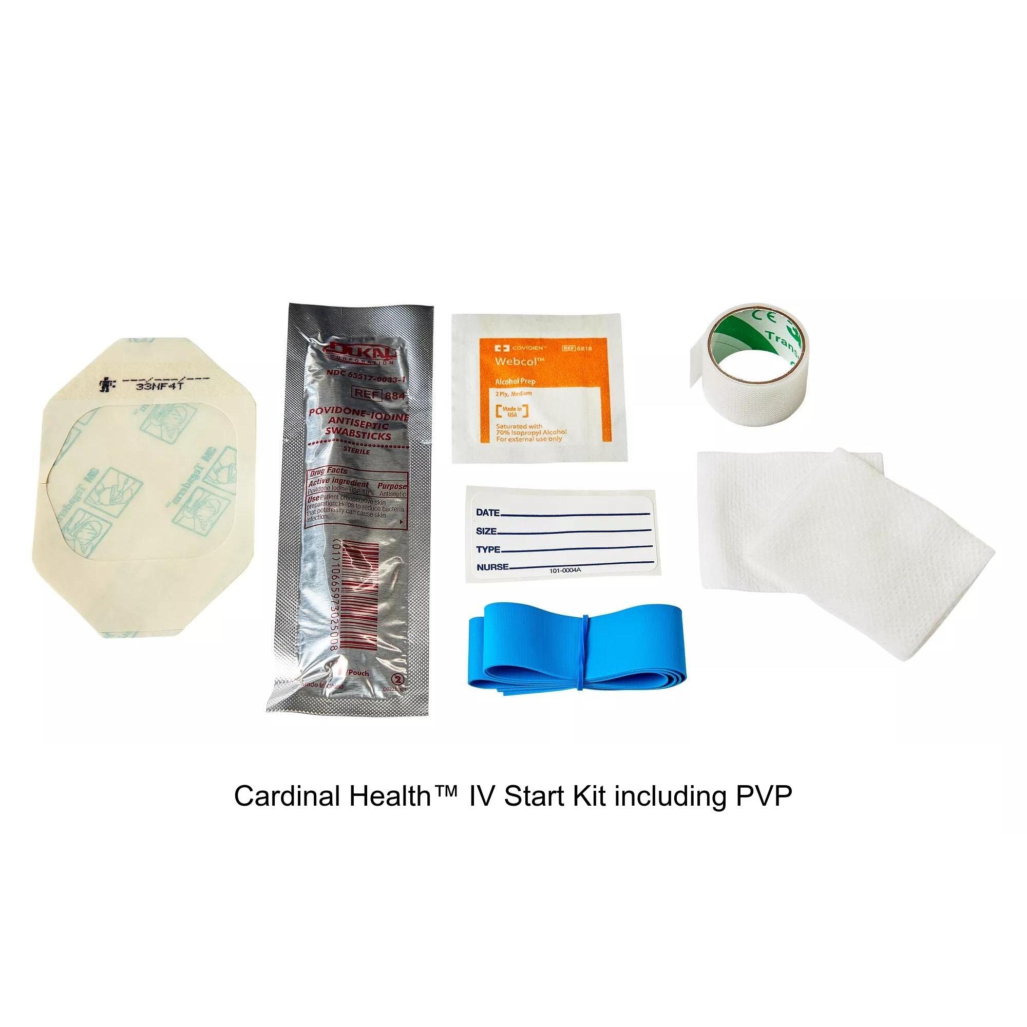 Cardinal Health™ IV Start Kit including PVP, Alcohol, Tegaderm™ 1624W ...