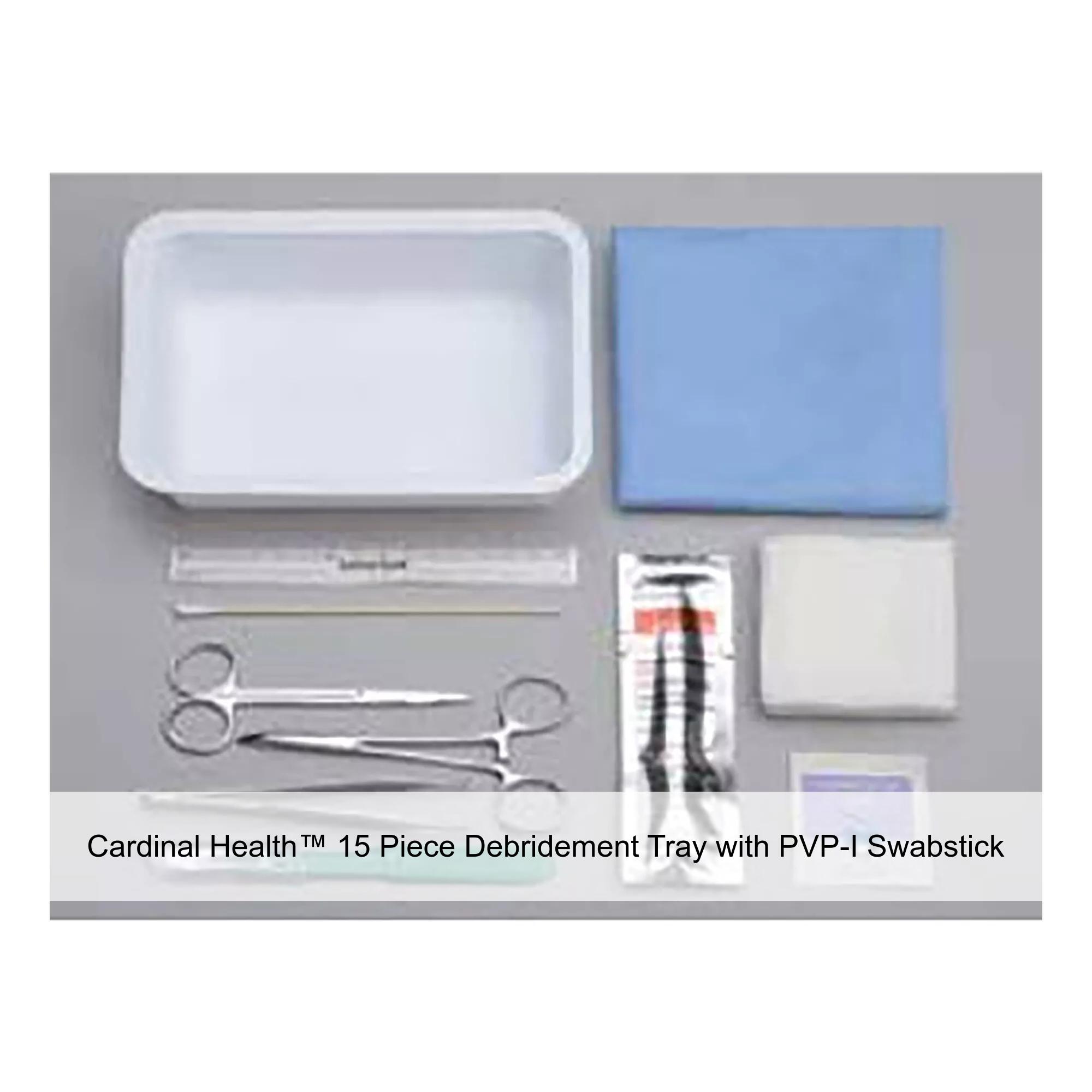 Cardinal Health™ 15 Piece Debridement Tray with PVP-I Swabstick . Buy ...