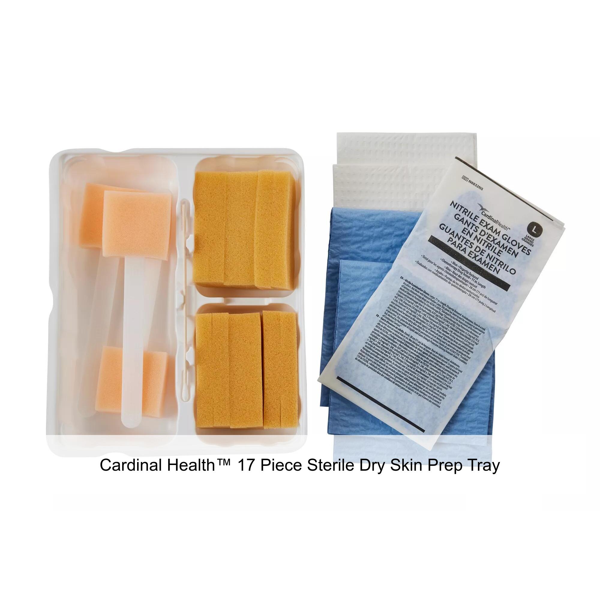 Cardinal Health™ 17 Piece Sterile Dry Skin Prep Tray . Buy Online ...