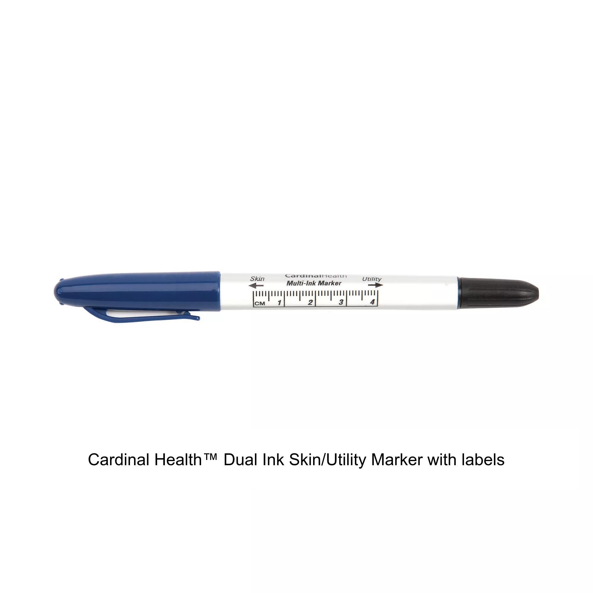 Cardinal Health™ Dual Ink Skin/Utility Marker with labels, 4CM Barrel Ruler, Regular/Regular Tip ...