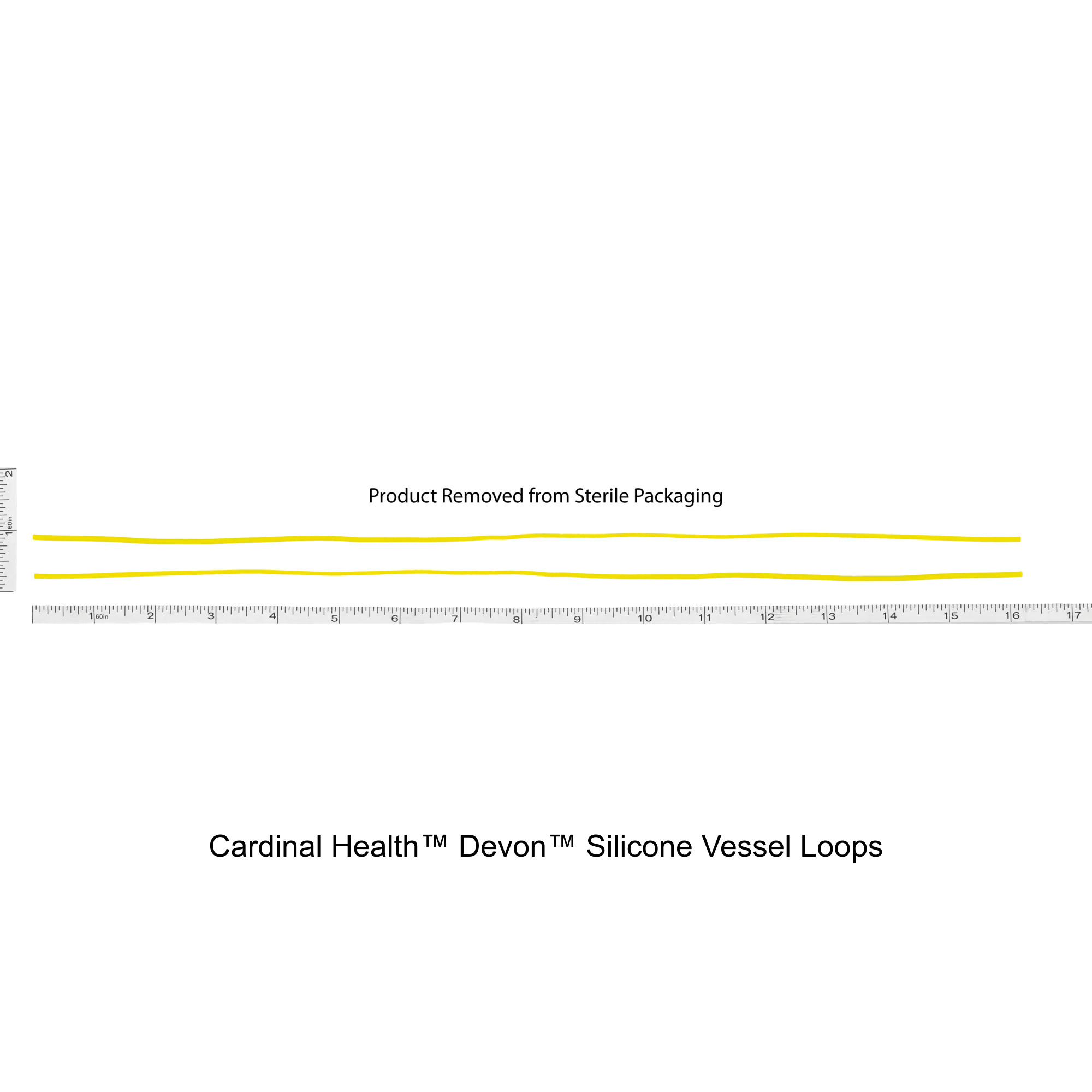 Cardinal Health™ Devon™ Silicone Vessel Loops, Maxi, Yellow, Sterile, 2 ...