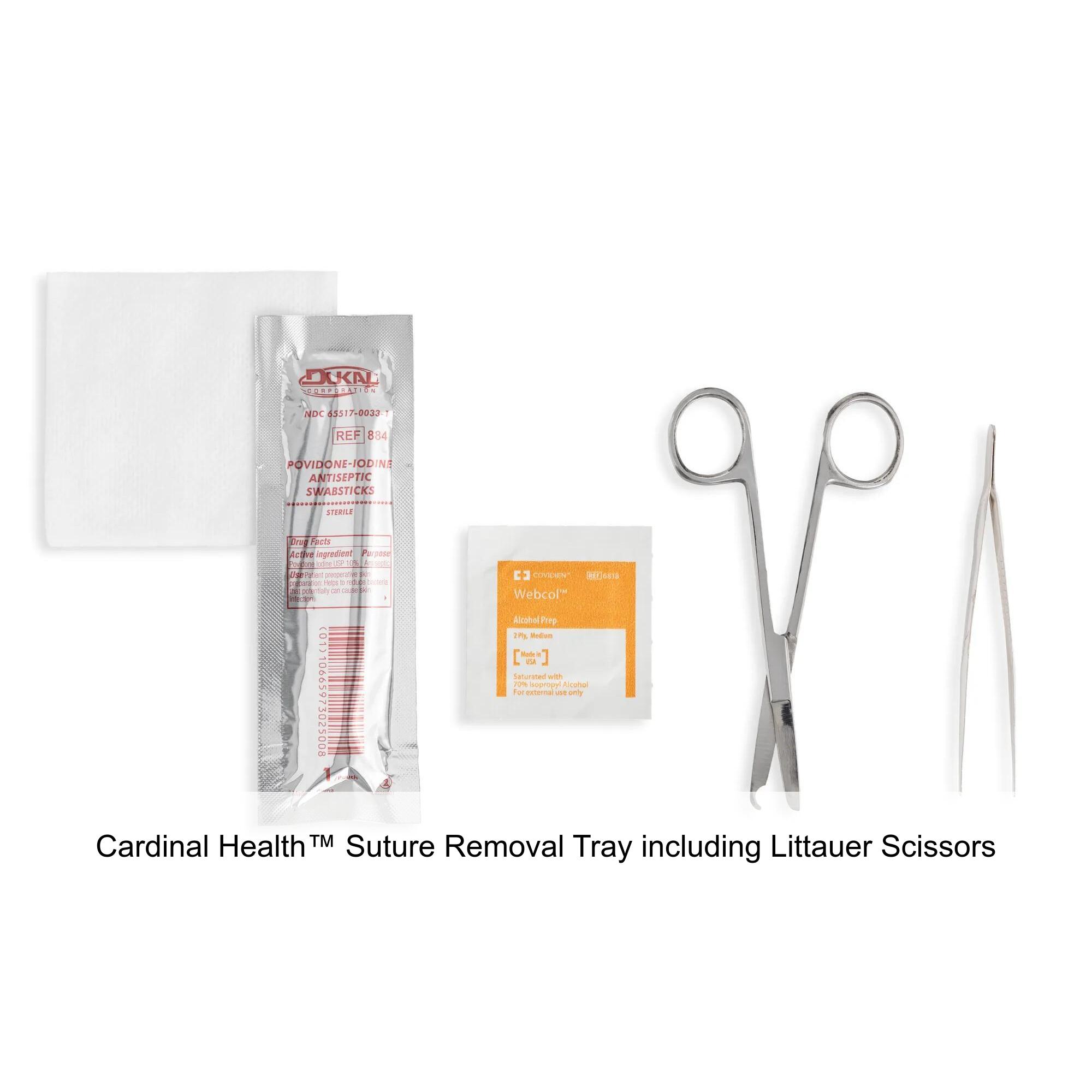 Cardinal Health™ Suture Removal Tray including Littauer Scissors ...