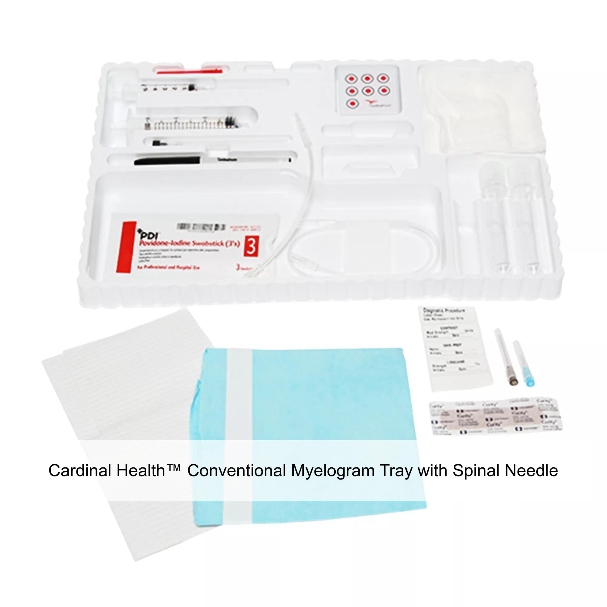 Cardinal Health™ Conventional Myelogram Tray with Spinal Needle, 22GA, 3.5IN and Drug . Buy ...