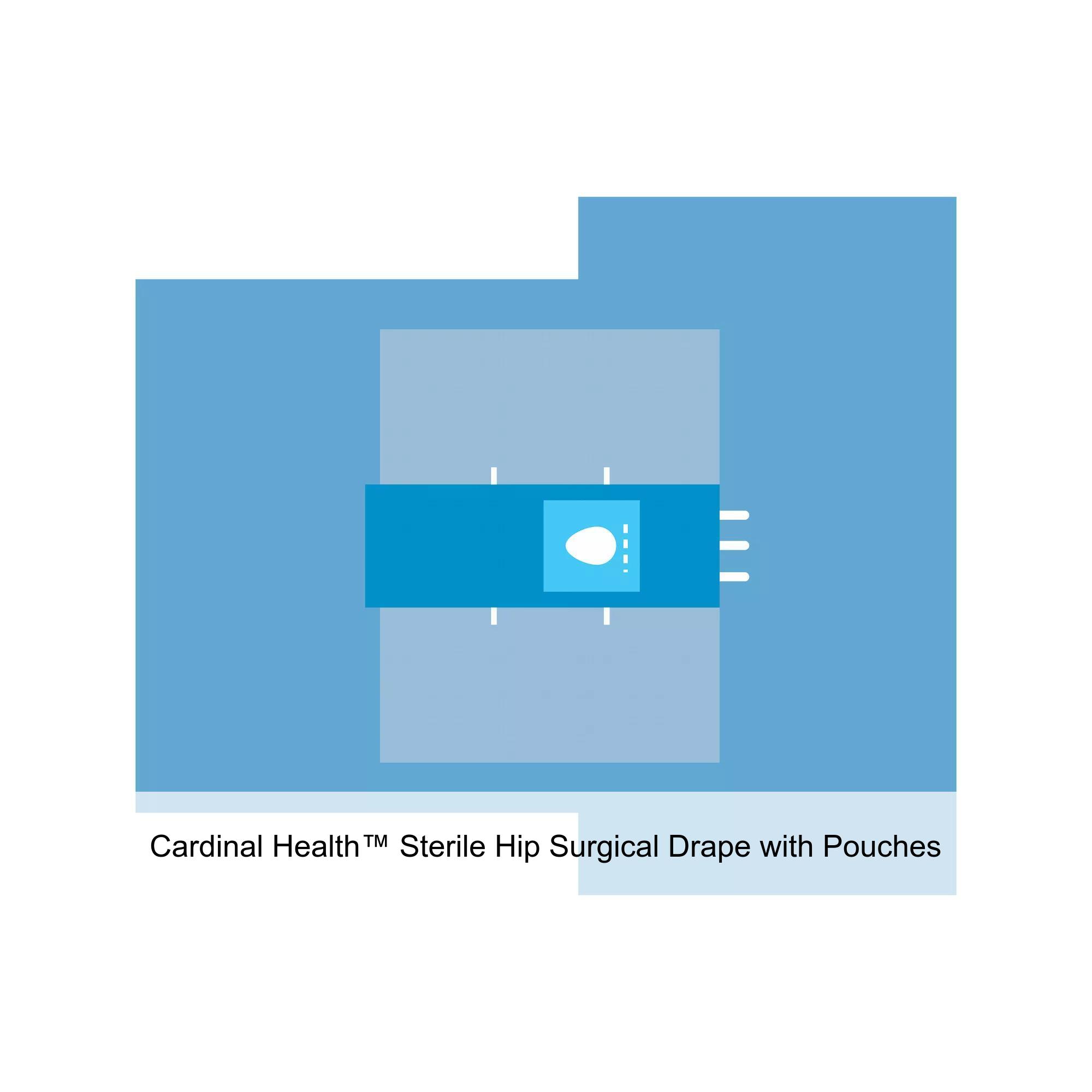 Cardinal Health™ Sterile Hip Surgical Drape with Pouches, 87 x 134IN ...