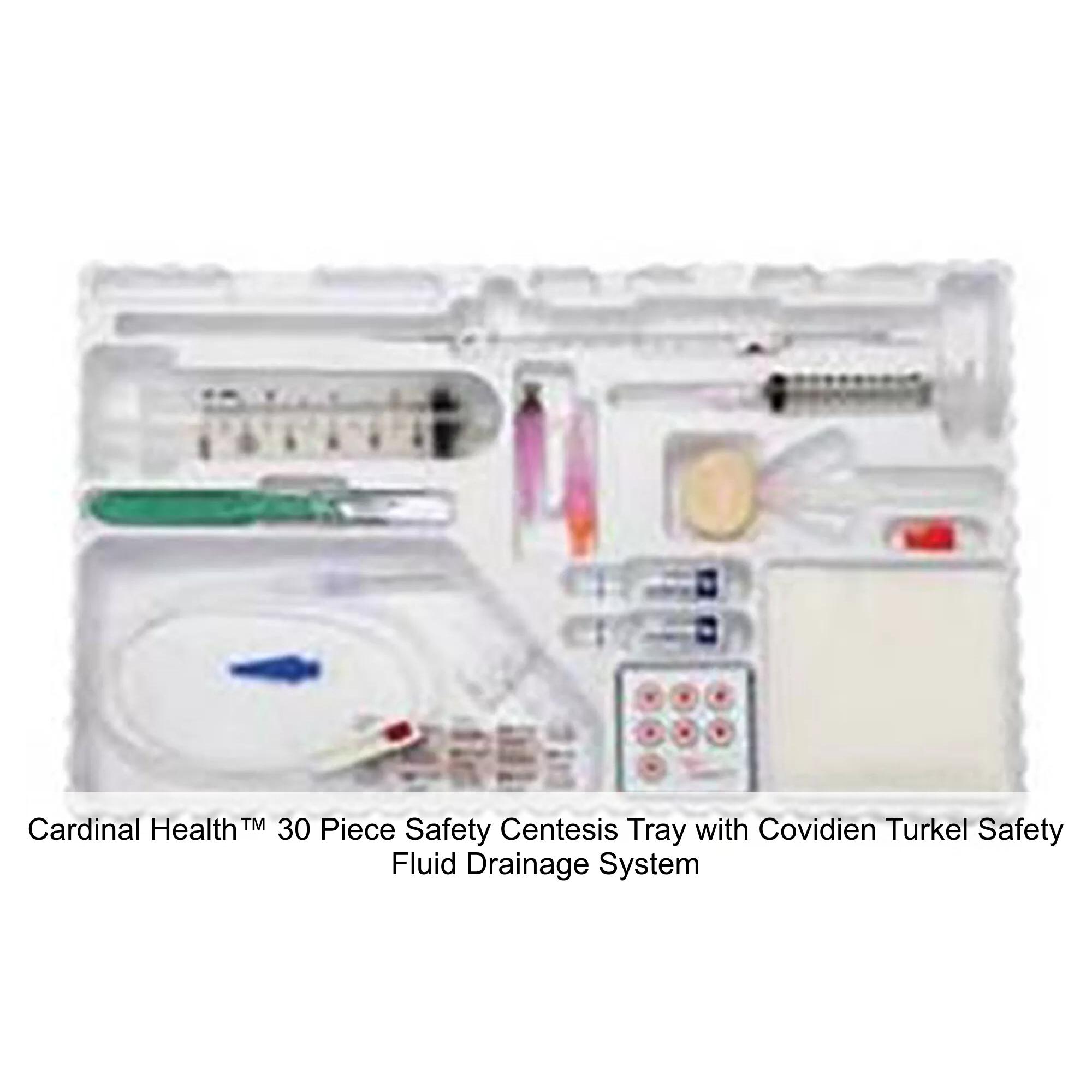 Cardinal Health™ 30 Piece Safety Centesis Tray with Covidien Turkel ...