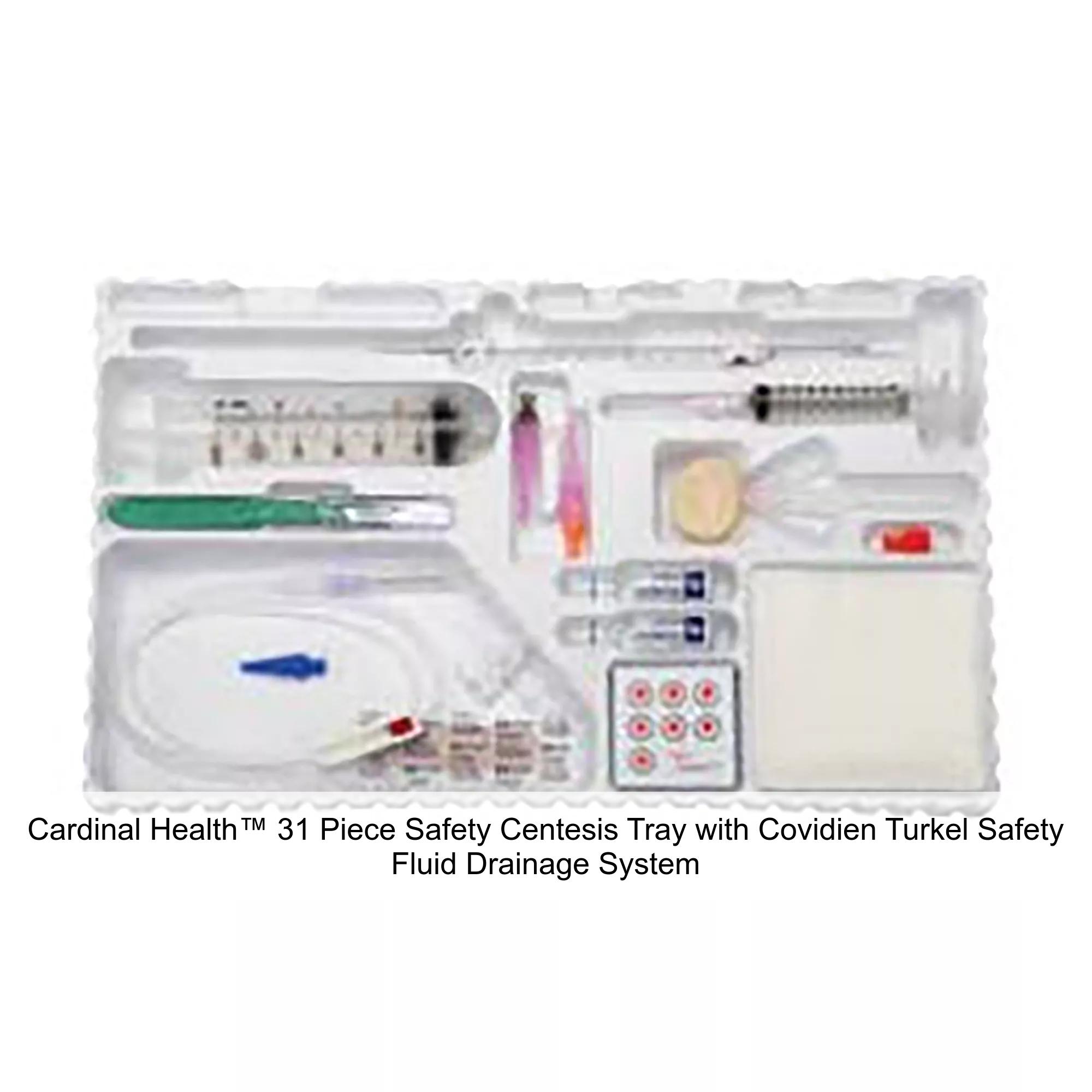 Cardinal Health™ 31 Piece Safety Centesis Tray with Covidien Turkel ...