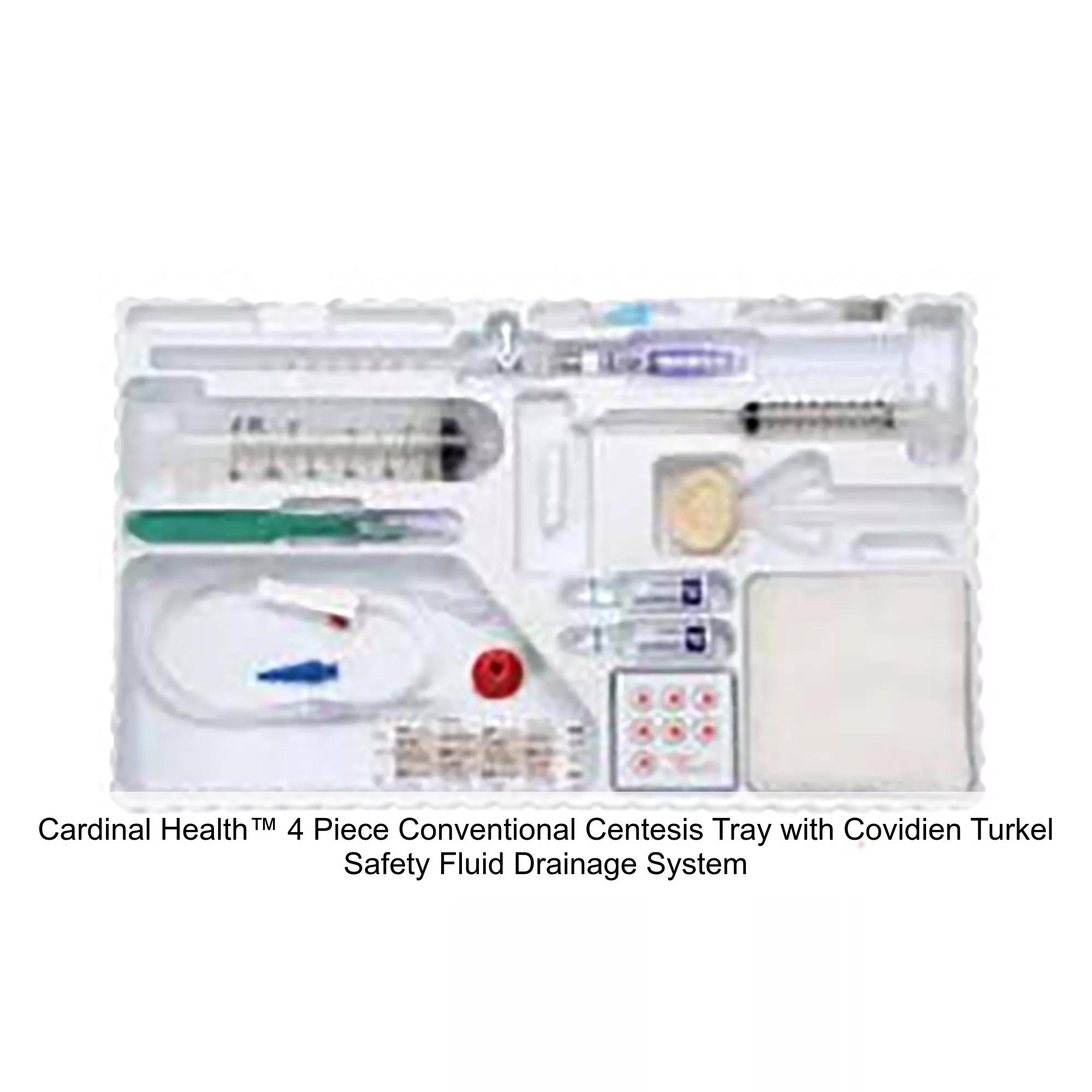 Cardinal Health™ 4 Piece Conventional Centesis Tray with Covidien ...