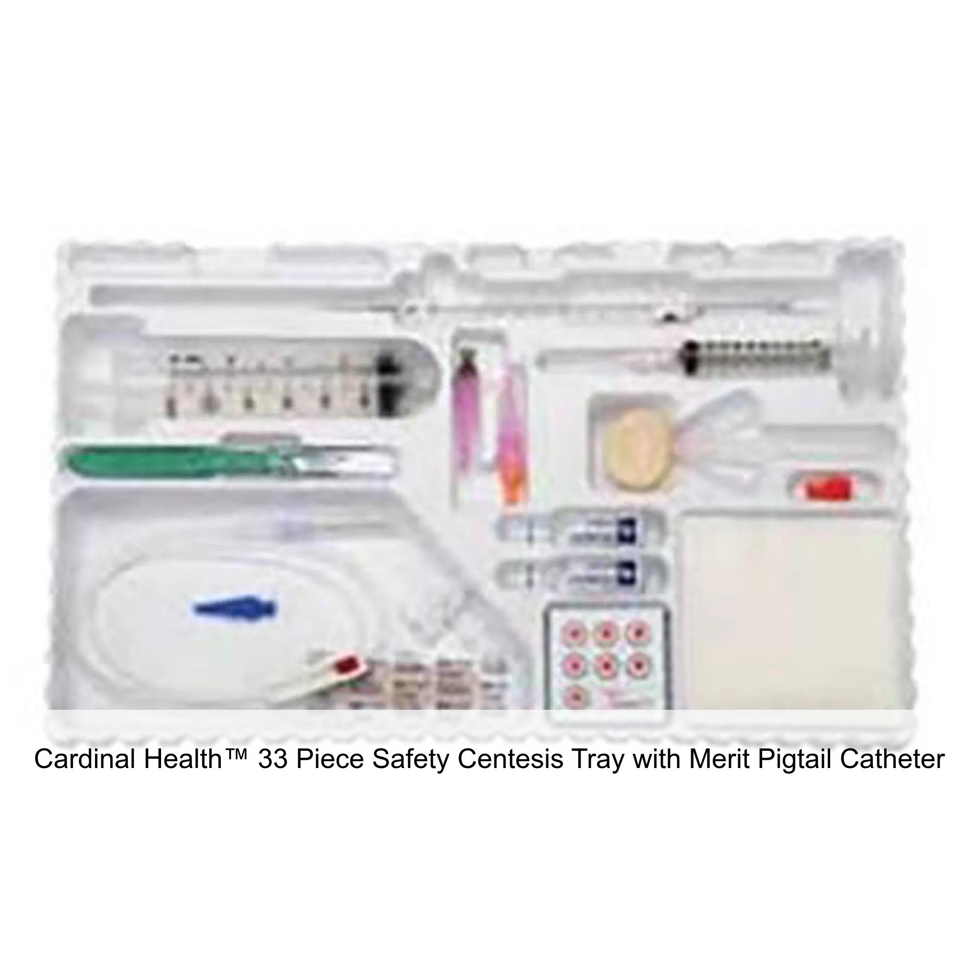 Cardinal Health™ 33 Piece Safety Centesis Tray with Merit Pigtail ...