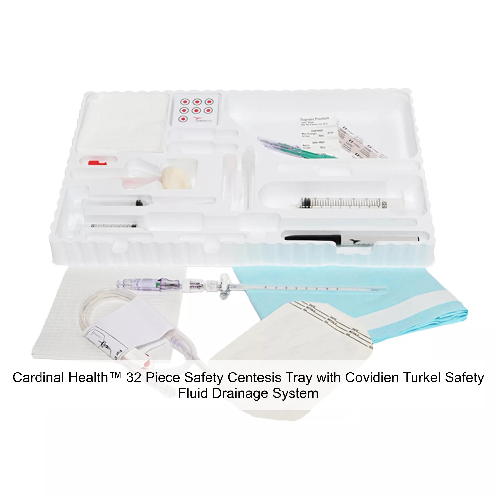 Cardinal Health™ 32 Piece Safety Centesis Tray with Covidien Turkel ...