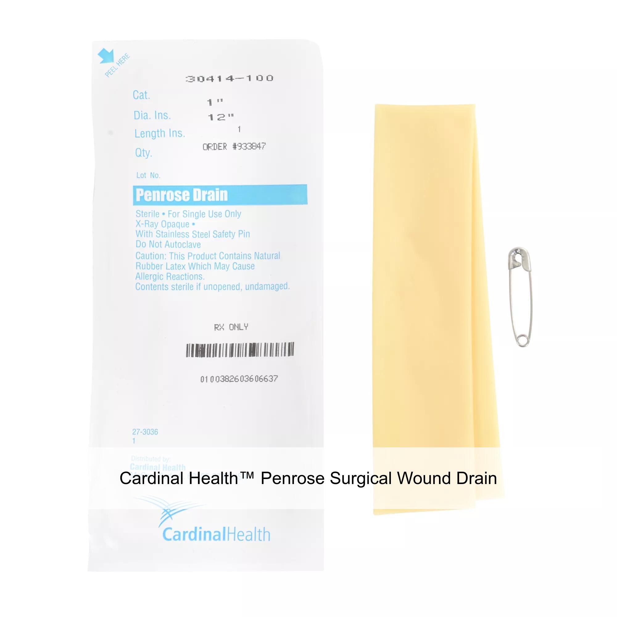 Cardinal Health™ Penrose Surgical Wound Drain, 1IN, 12IN . Buy Online ...