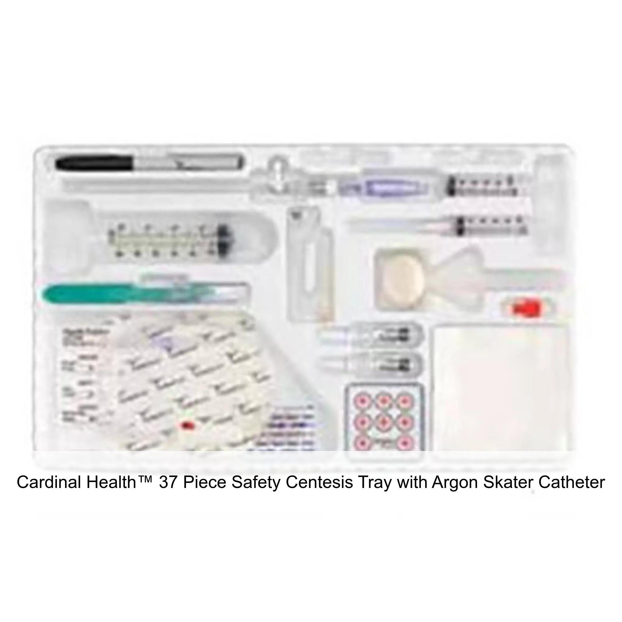 Cardinal Health™ 37 Piece Safety Centesis Tray with Argon Skater ...