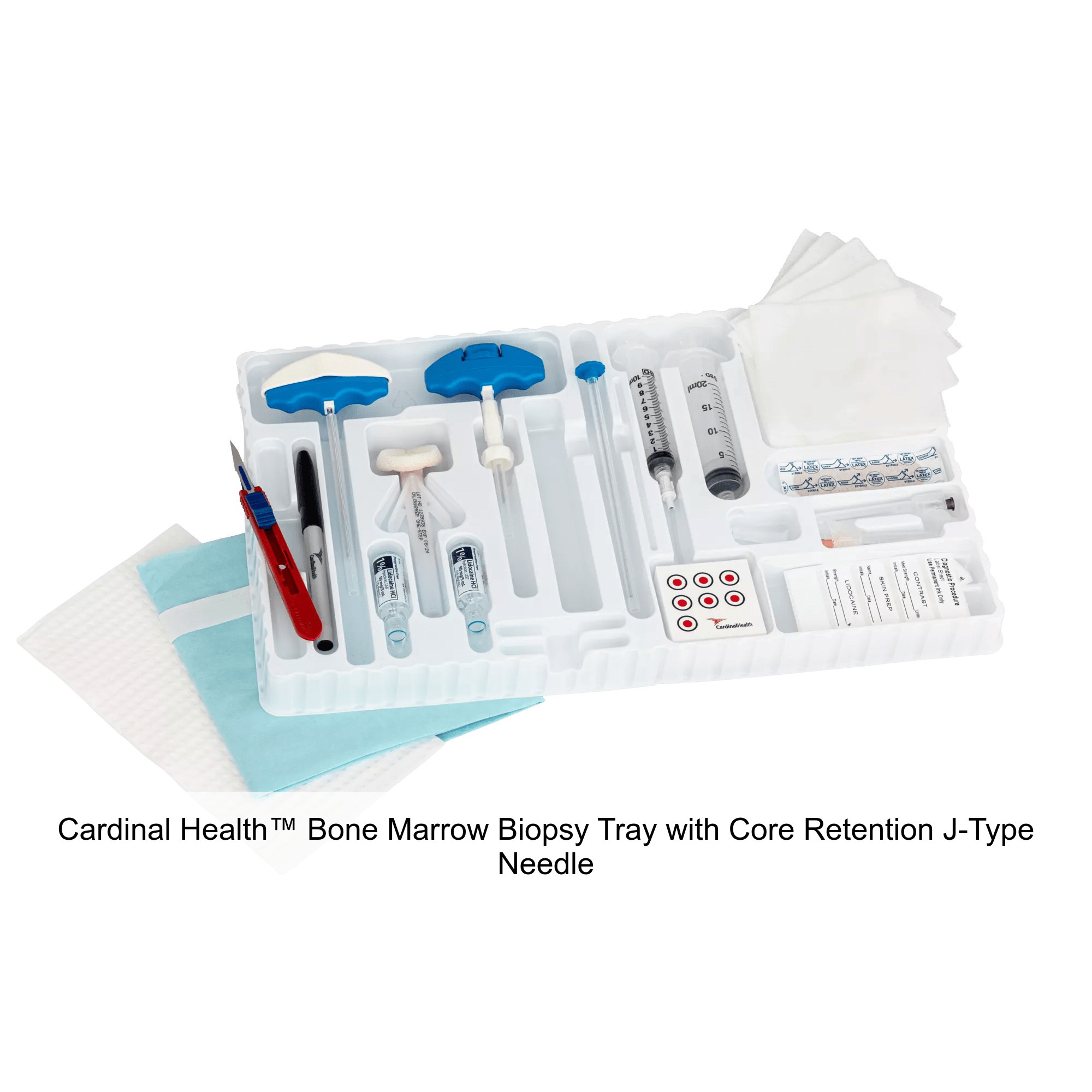 Cardinal Health™ Bone Marrow Biopsy Tray with Core Retention J-Type ...