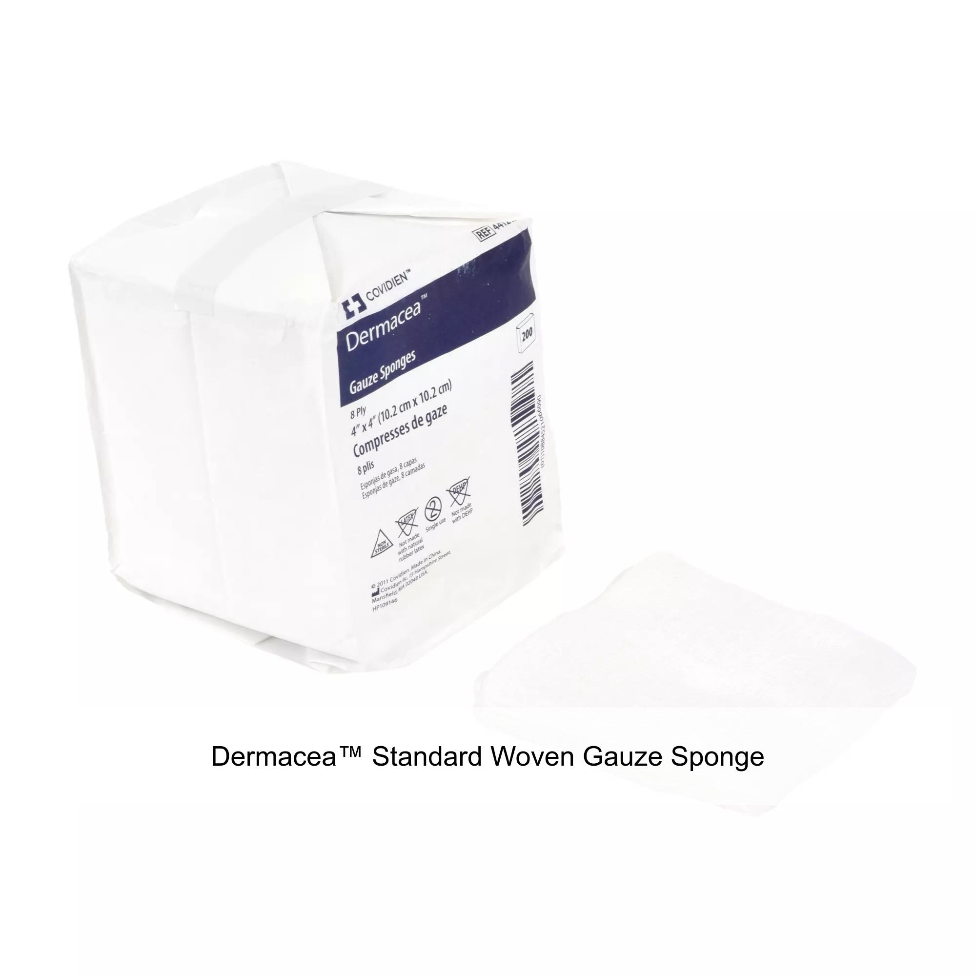 Dermacea™ Standard Woven Gauze Sponge, Non-Sterile, 4 x 4IN, 8 Ply ...