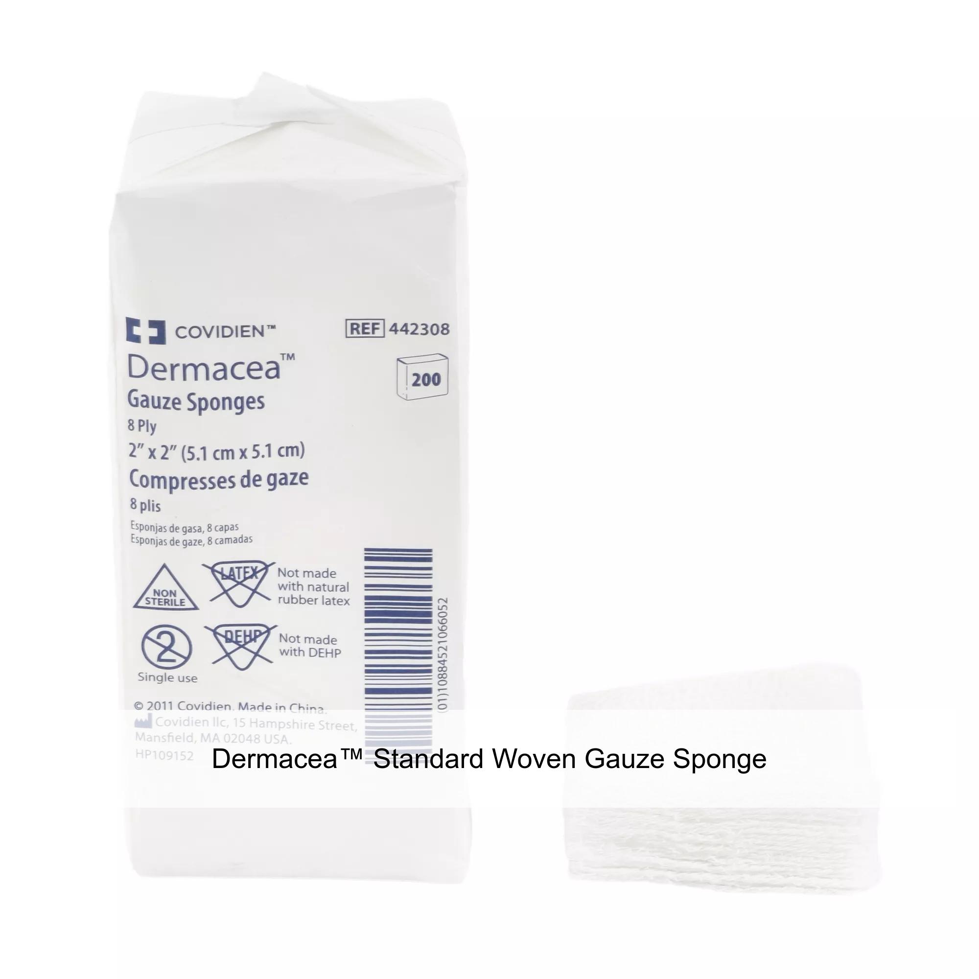 Dermacea™ Standard Woven Gauze Sponge, Non-Sterile, 2 x 2IN, 8 Ply ...