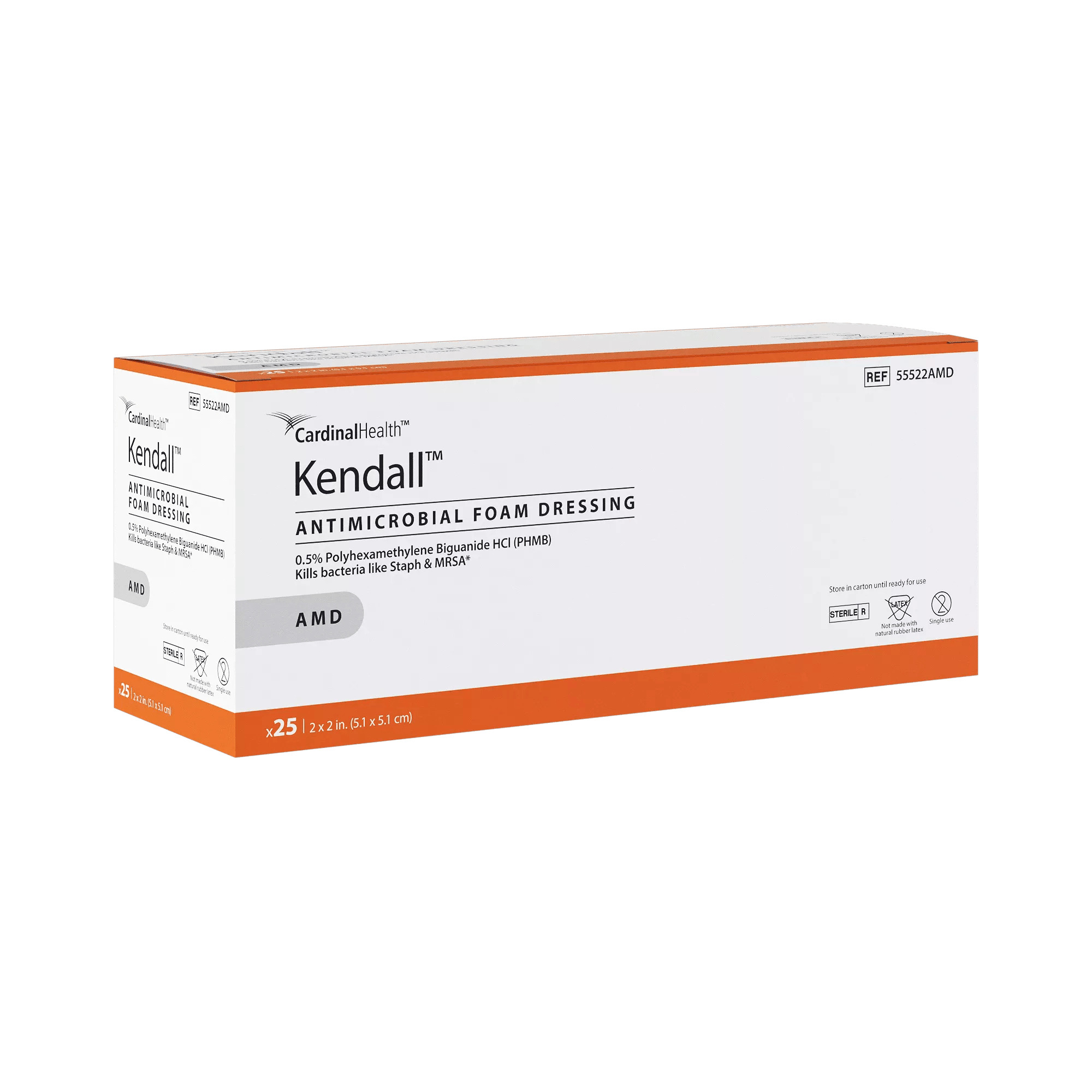 COVIDIEN/CARDINAL 55522AMD 2X2 KENDALL AMD FOAM DRESSING