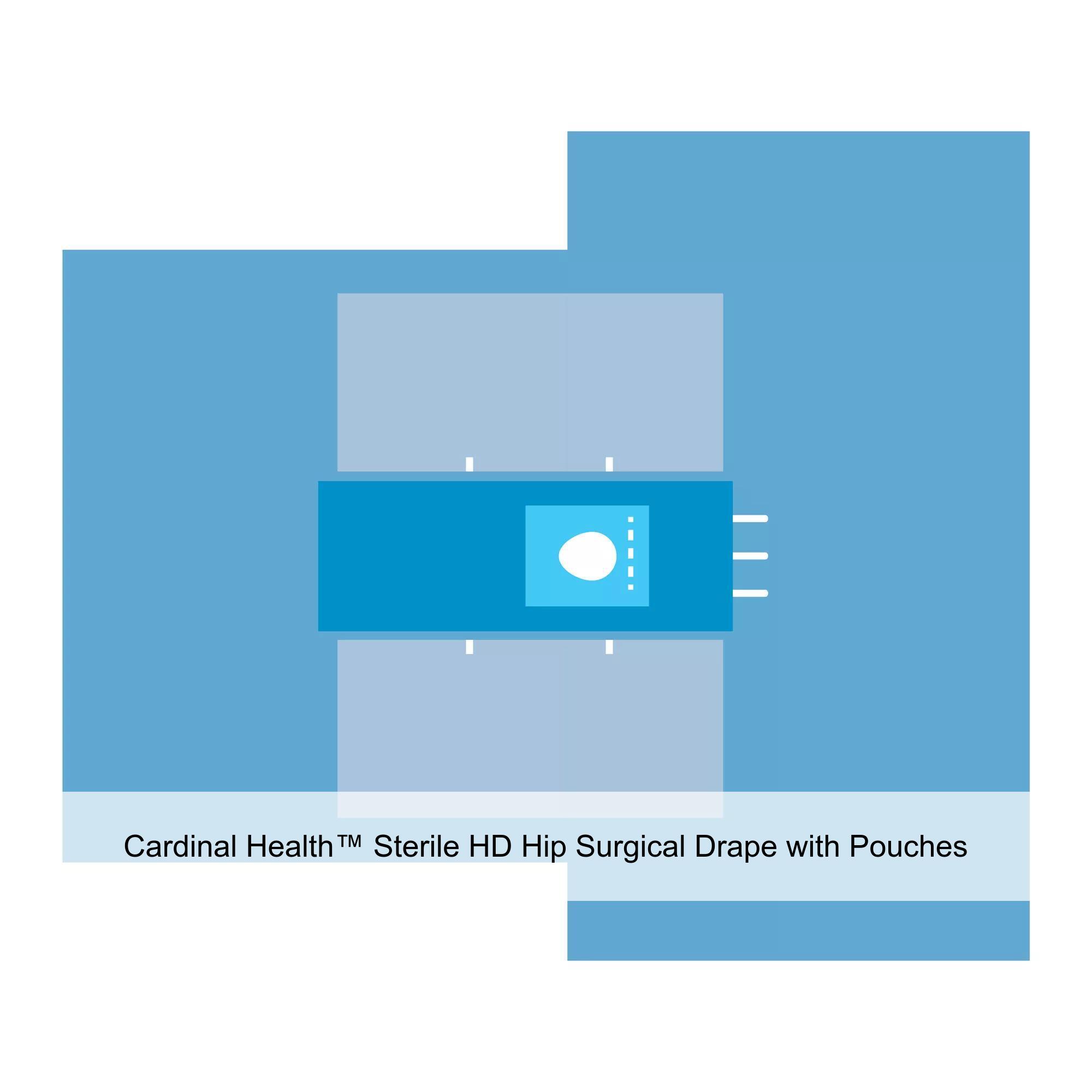 Cardinal Health™ Sterile HD Hip Surgical Drape with Pouches, 87 x 134IN ...