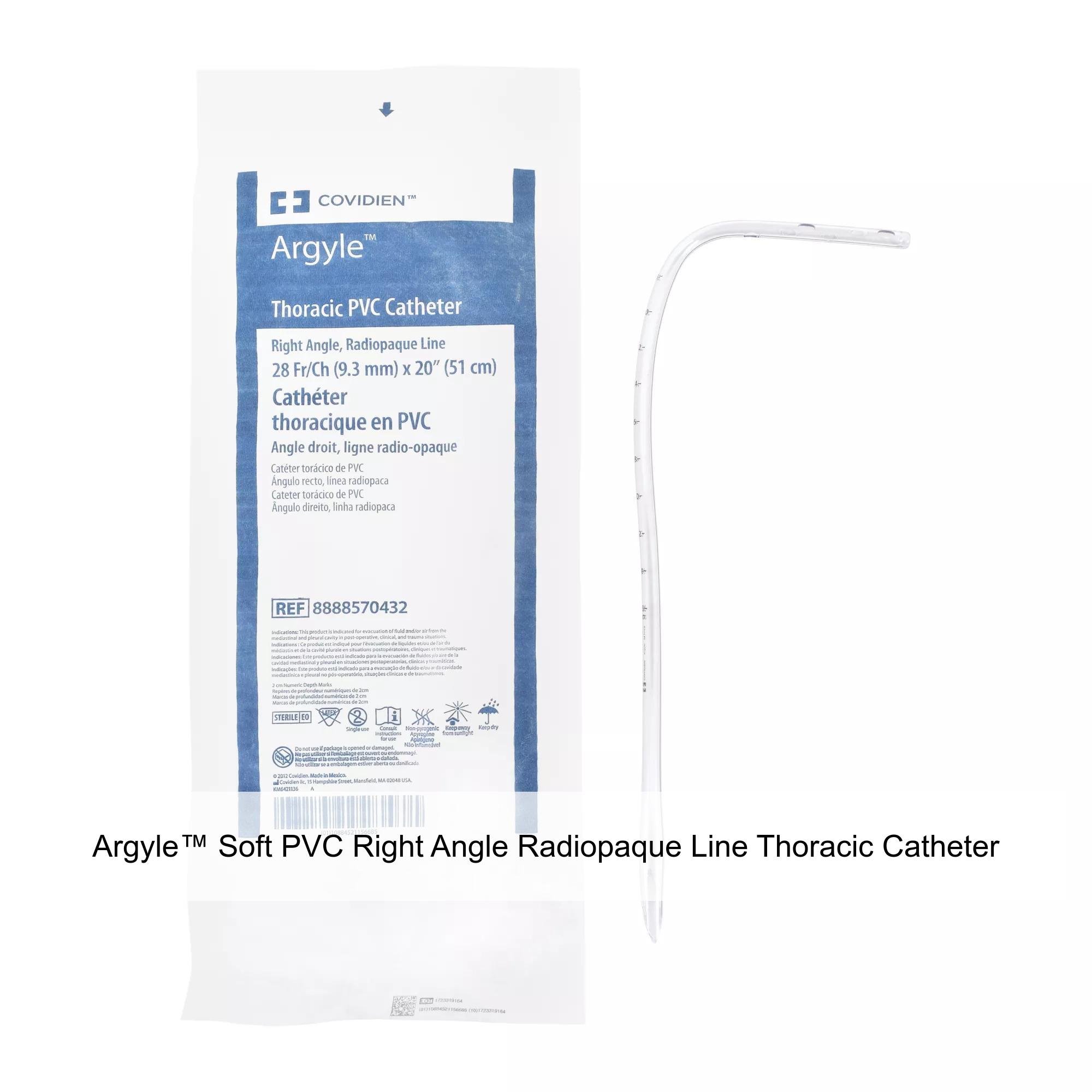 COVIDIEN/CARDINAL 8888570432 28 FR SOFT PVC THOR CTH R/A