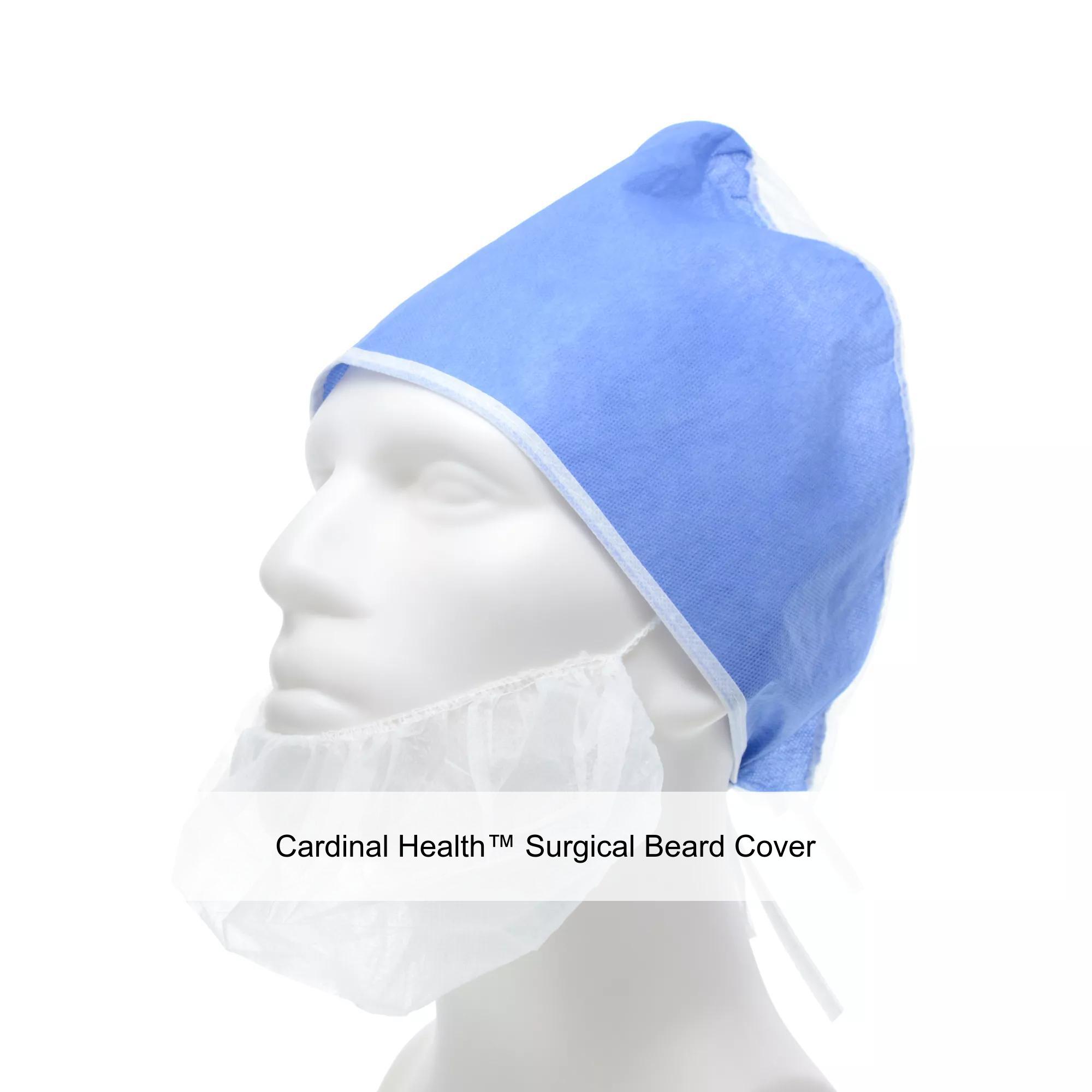 Cardinal Health™ Surgical Beard Cover, Full Coverage, Elastic, White ...