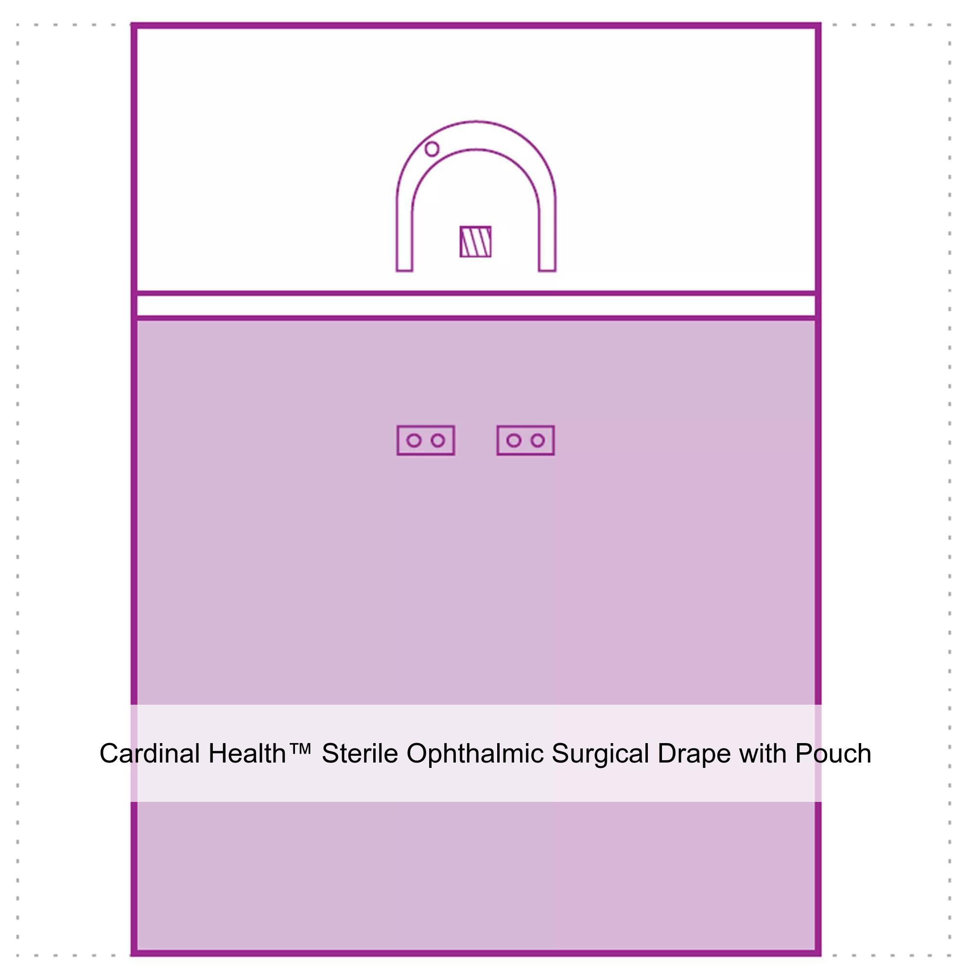 Cardinal Health™ Sterile Ophthalmic Surgical Drape with Pouch, 77 x ...