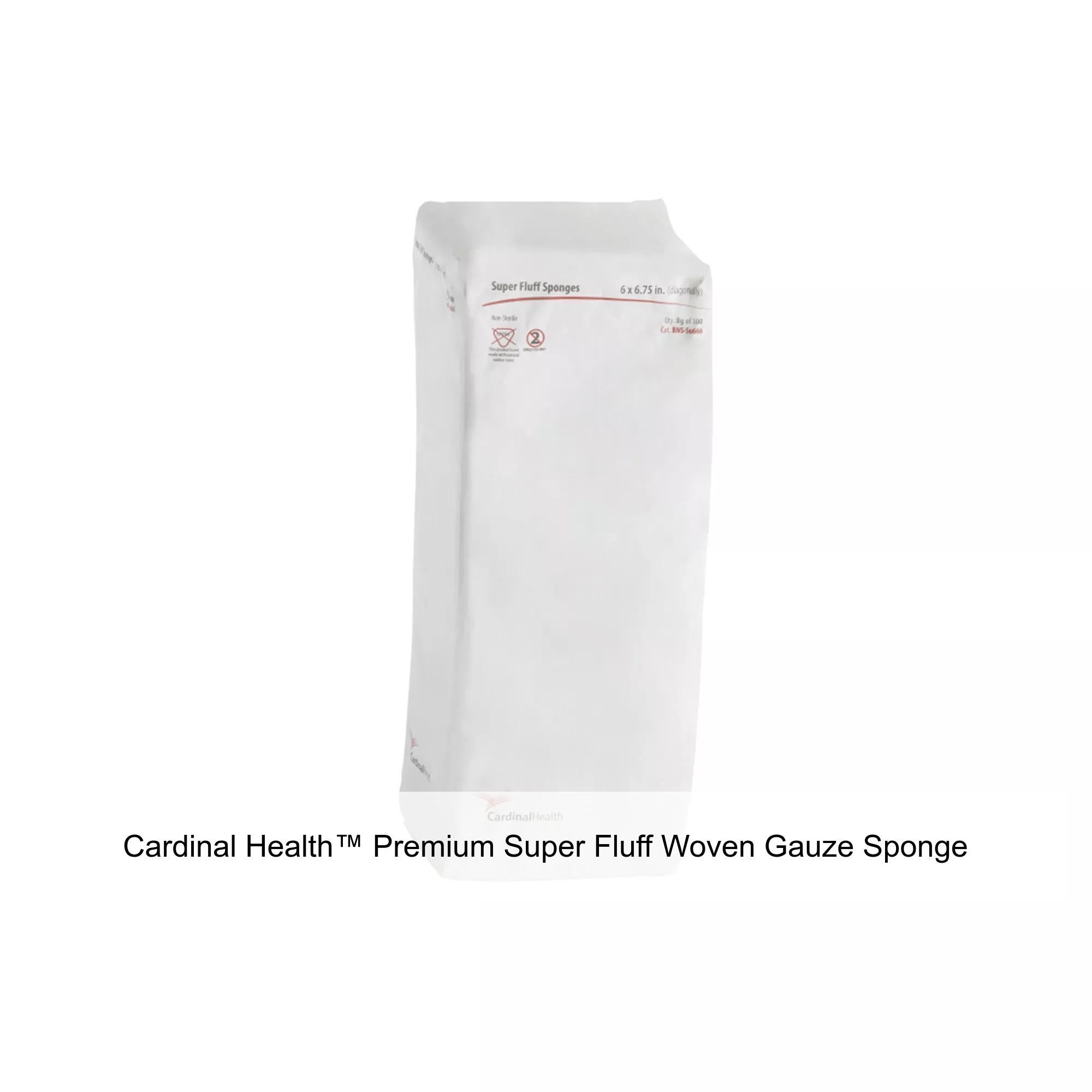 Cardinal Health™ Premium Super Fluff Woven Gauze Sponge, 6 x 6.75IN ...