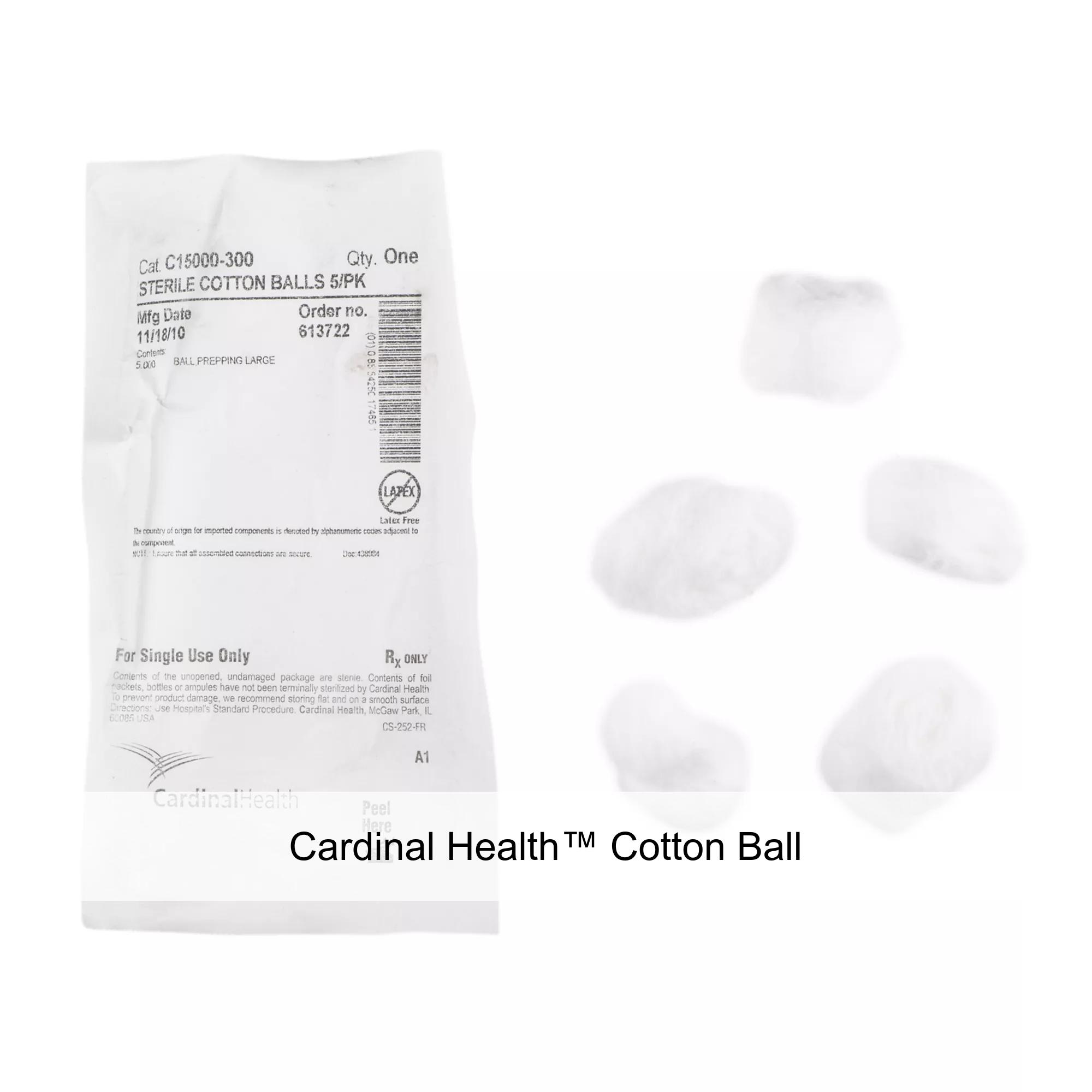 Cardinal Health™ Cotton Ball, Large, 5EA/PK . Buy Online | Lifeline Medical