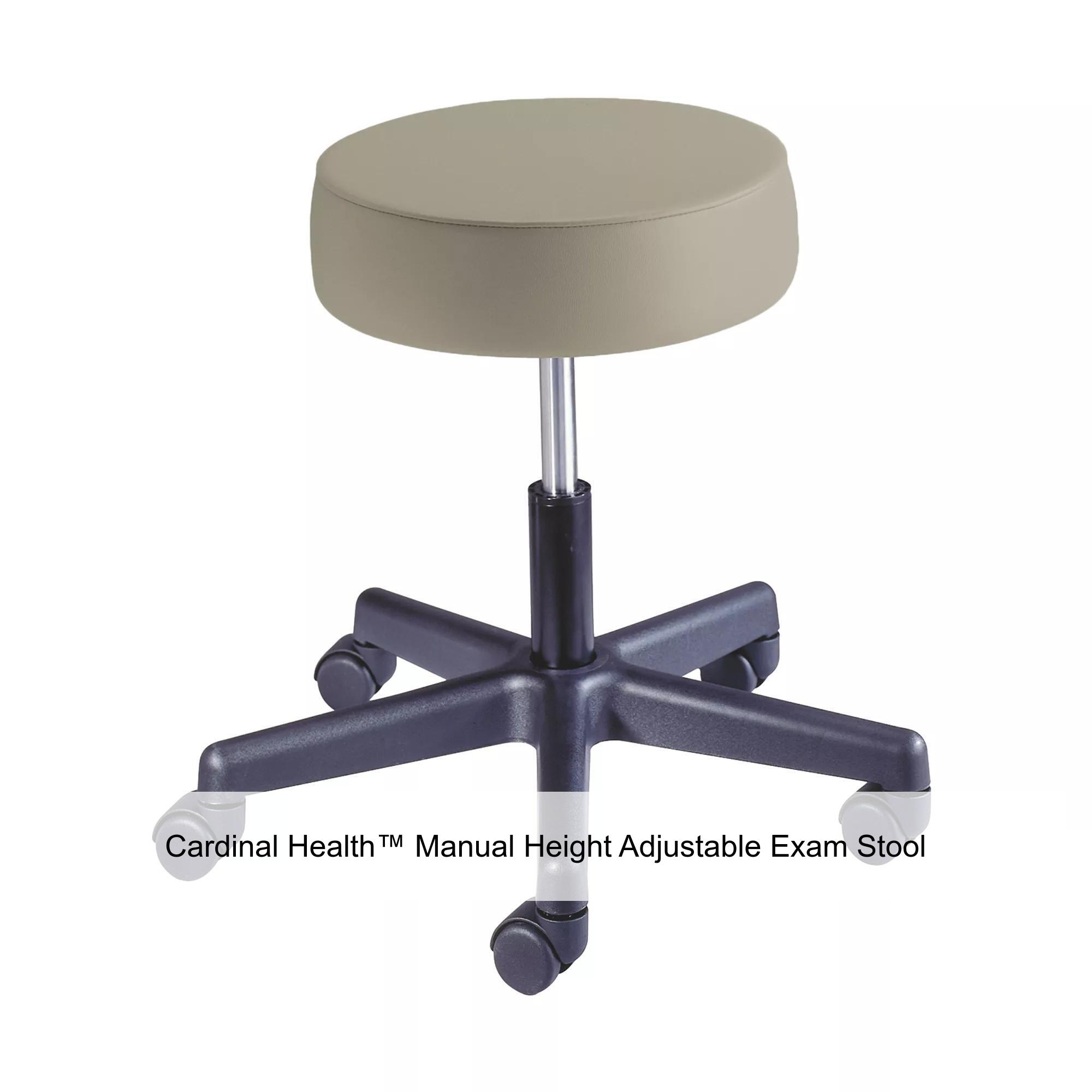 Cardinal Health™ Manual Height Adjustable Exam Stool, Backless, Taupe ...