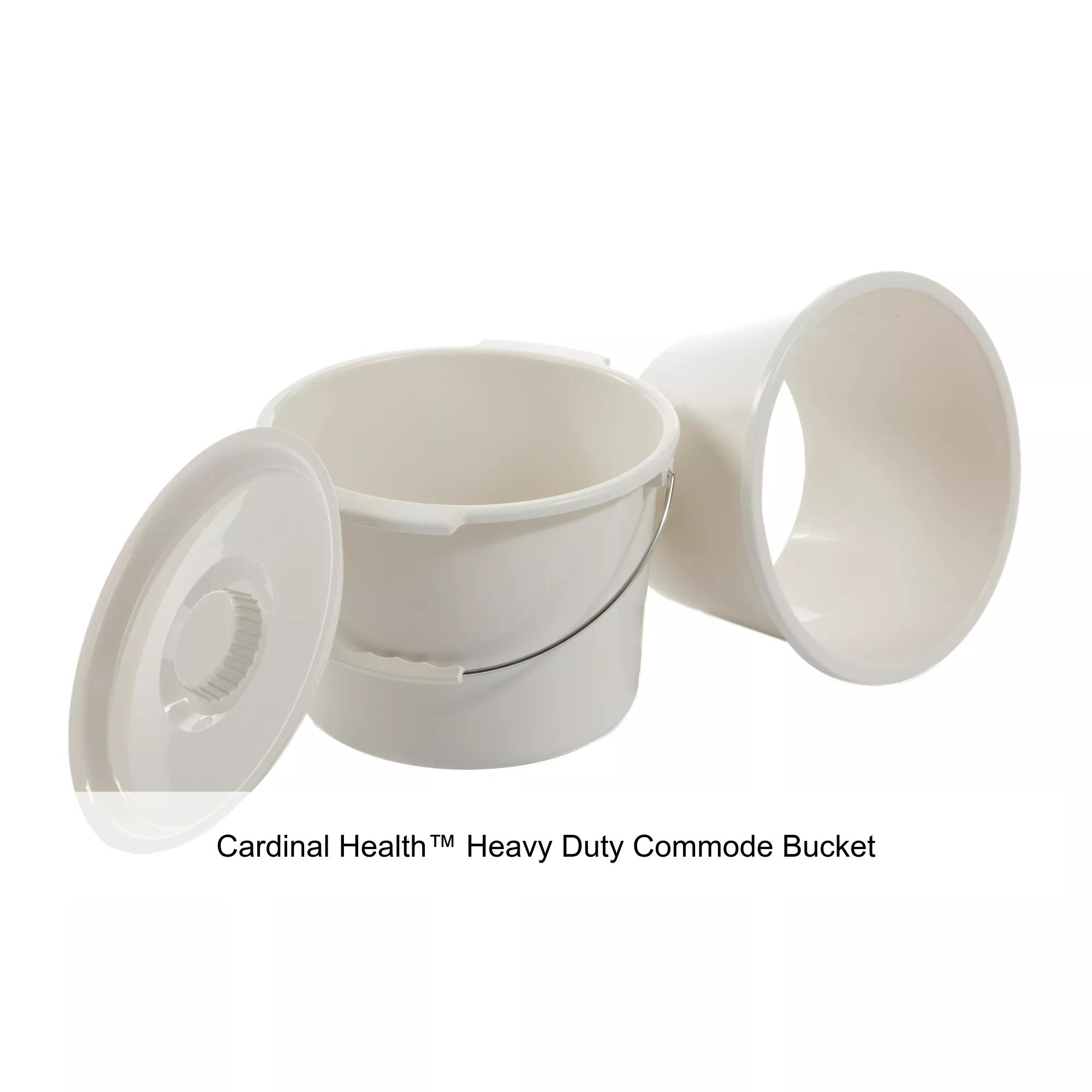 Cardinal Health™ Heavy Duty Commode Bucket, 10QT with Lid, Splash Guard ...