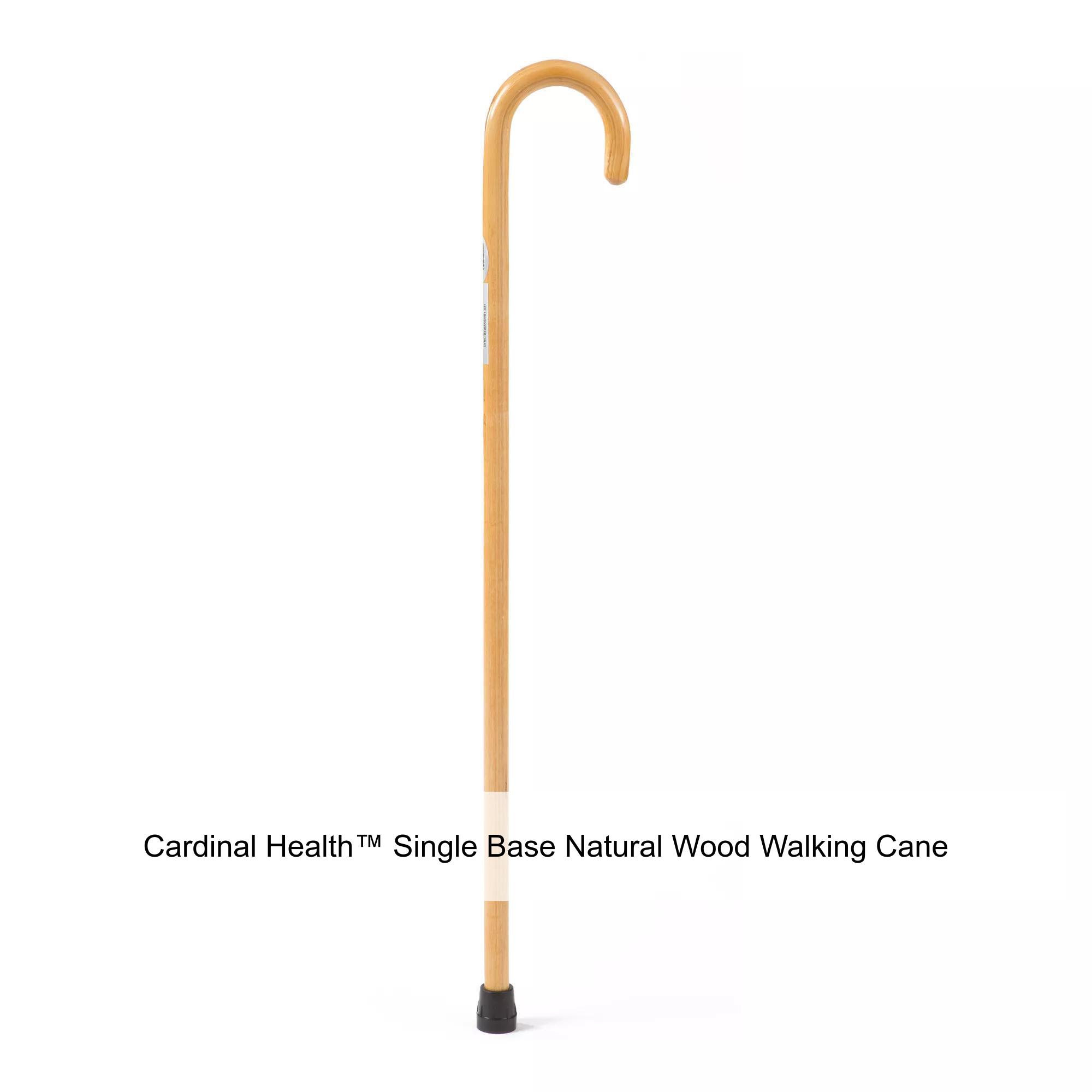 Cardinal Health™ Single Base Natural Wood Walking Cane, J Hook . Buy ...