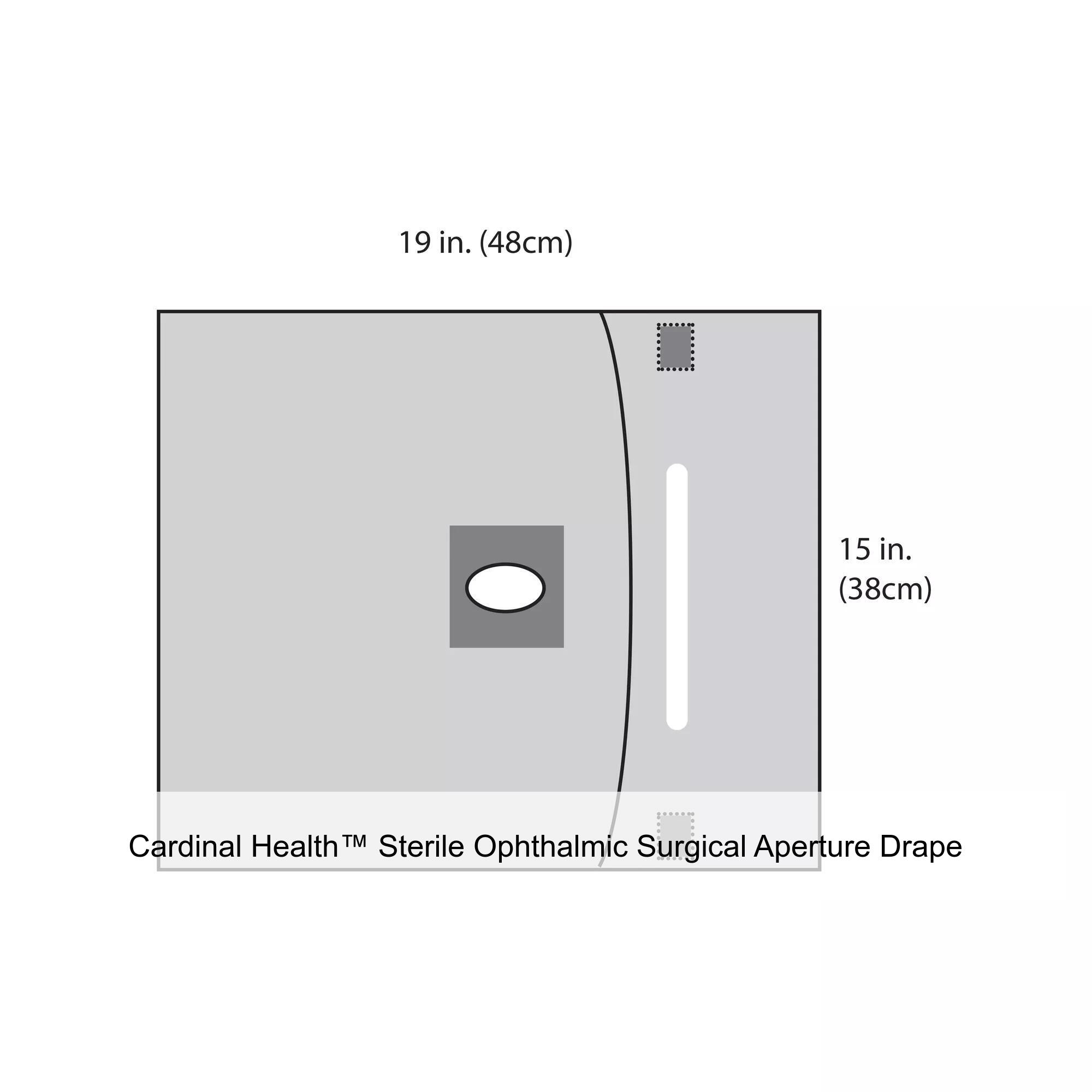 Cardinal Health™ Sterile Ophthalmic Surgical Aperture Drape, 15 x 19IN ...