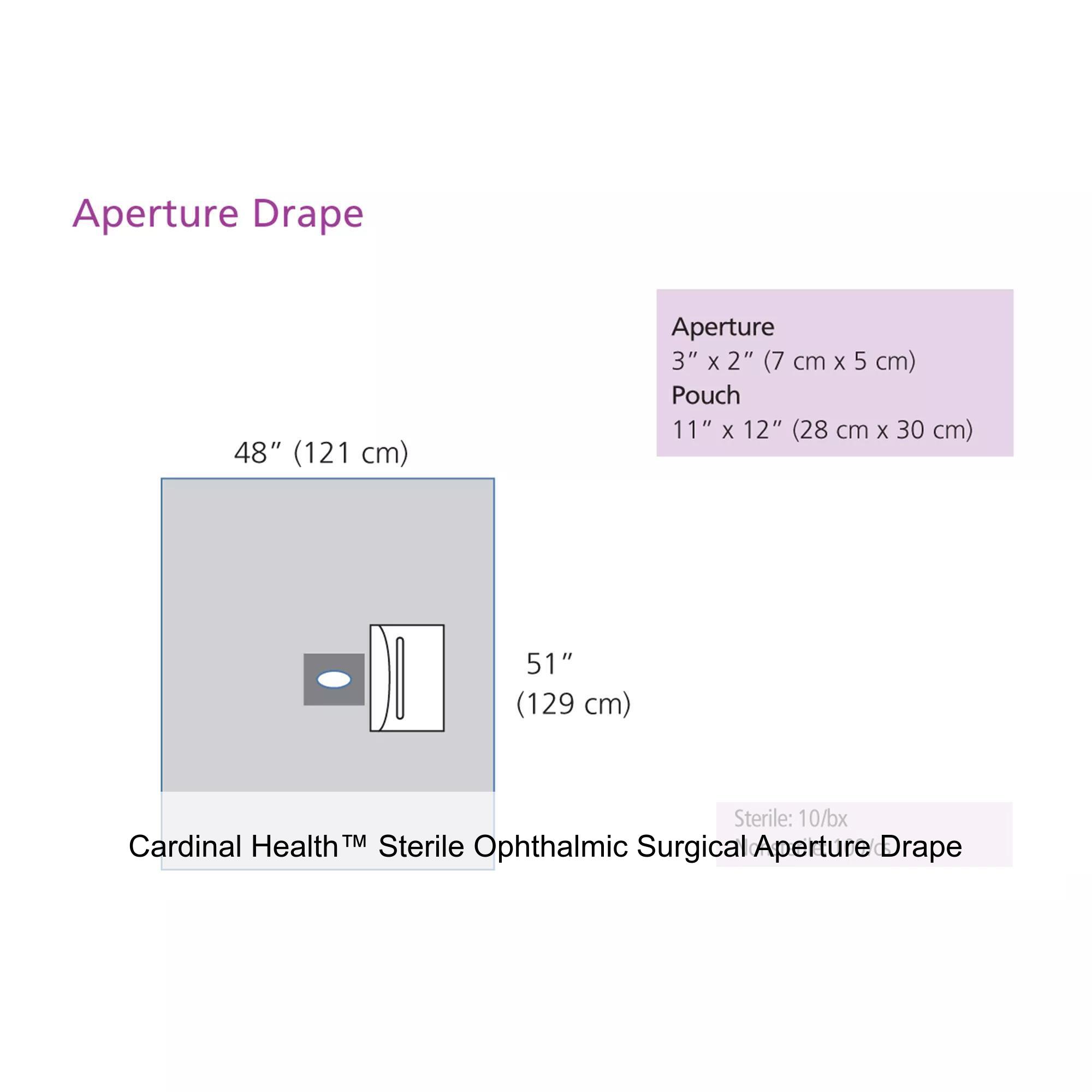 Cardinal Health™ Sterile Ophthalmic Surgical Aperture Drape, 48 x 51IN ...