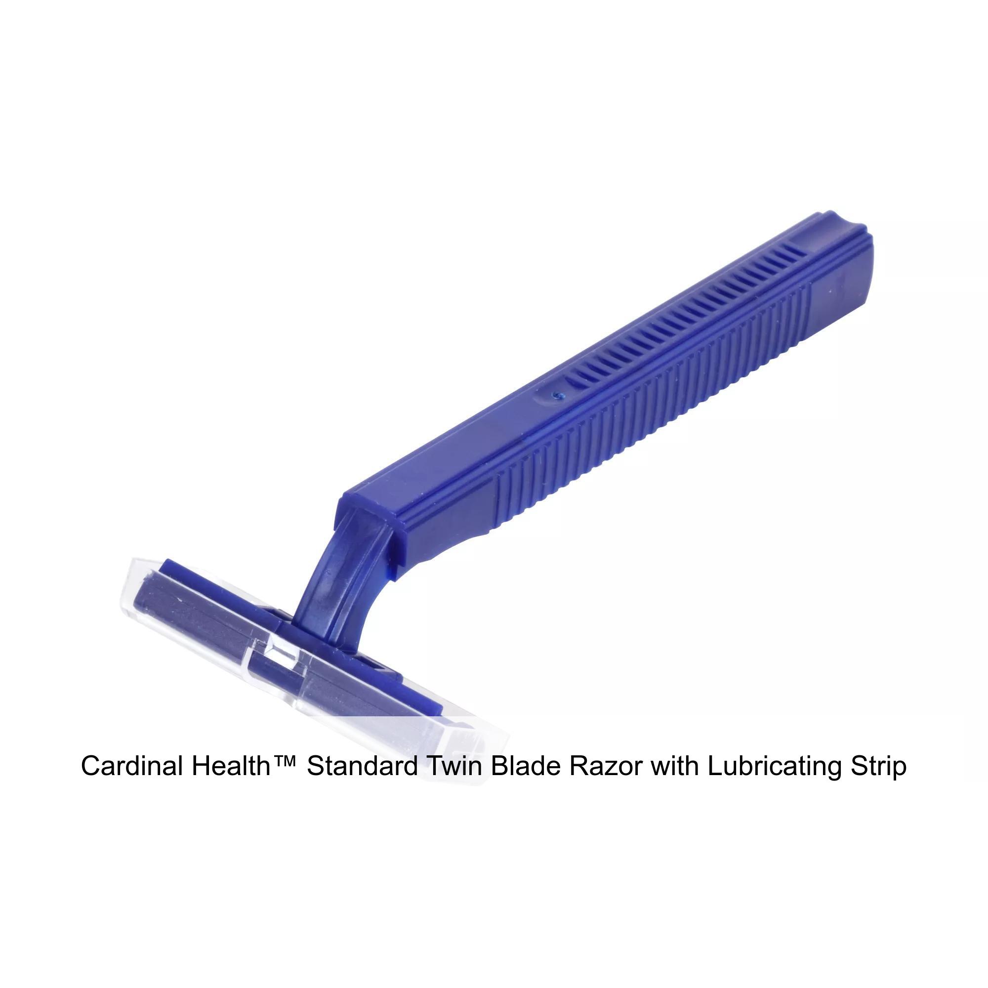 Cardinal Health™ Standard Twin Blade Razor with Lubricating Strip, Blue ...