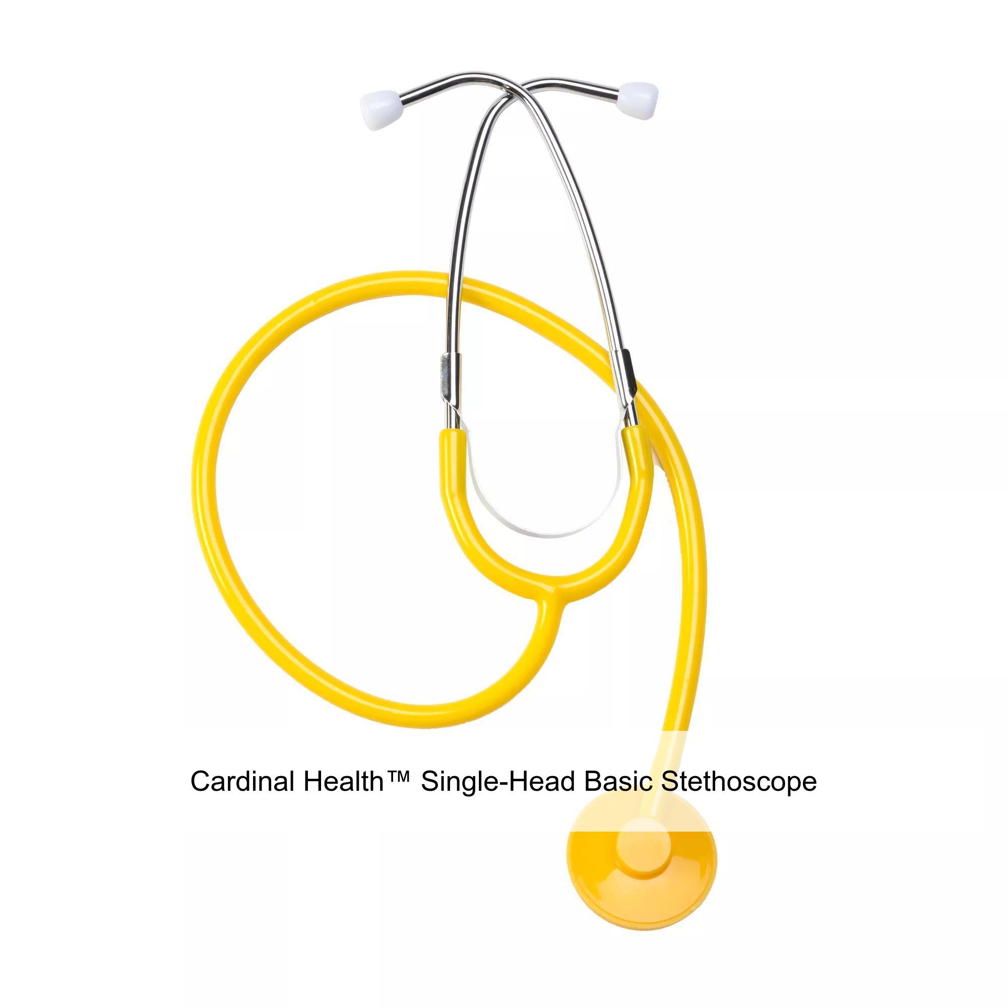 Cardinal Health™ Single-Head Basic Stethoscope, Adult, Yellow . Buy Online | Lifeline Medical