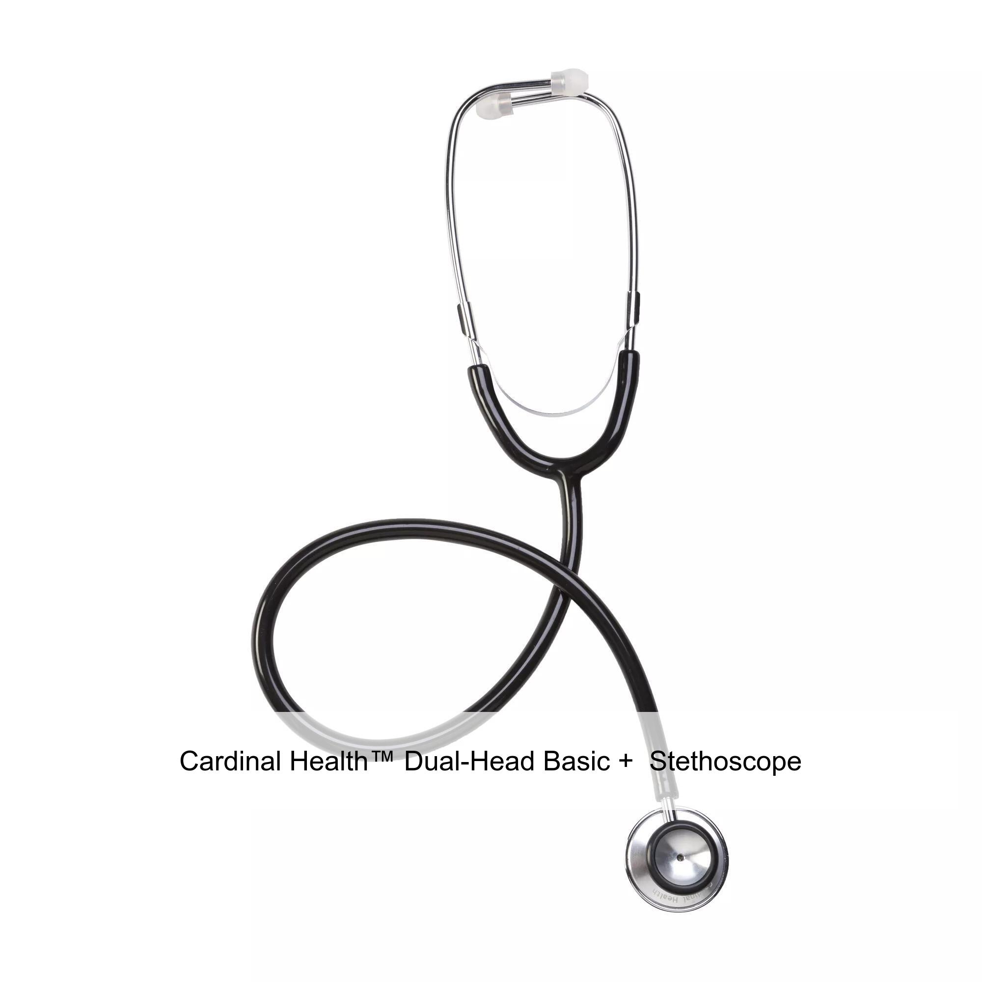 Cardinal Health™ Dual-Head Basic + Stethoscope, Adult, Black . Buy ...