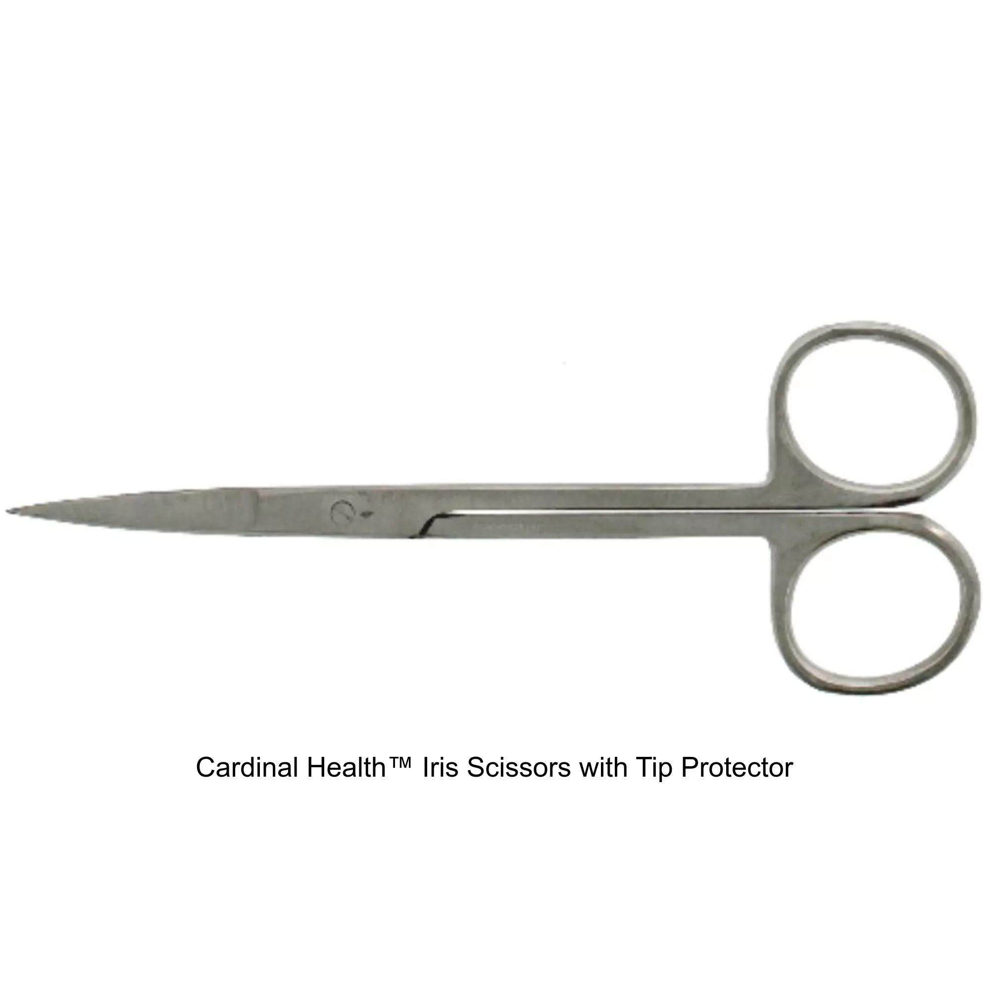 Cardinal Health™ Iris Scissors with Tip Protector, Straight, Satin, 4.5IN . Buy Online ...