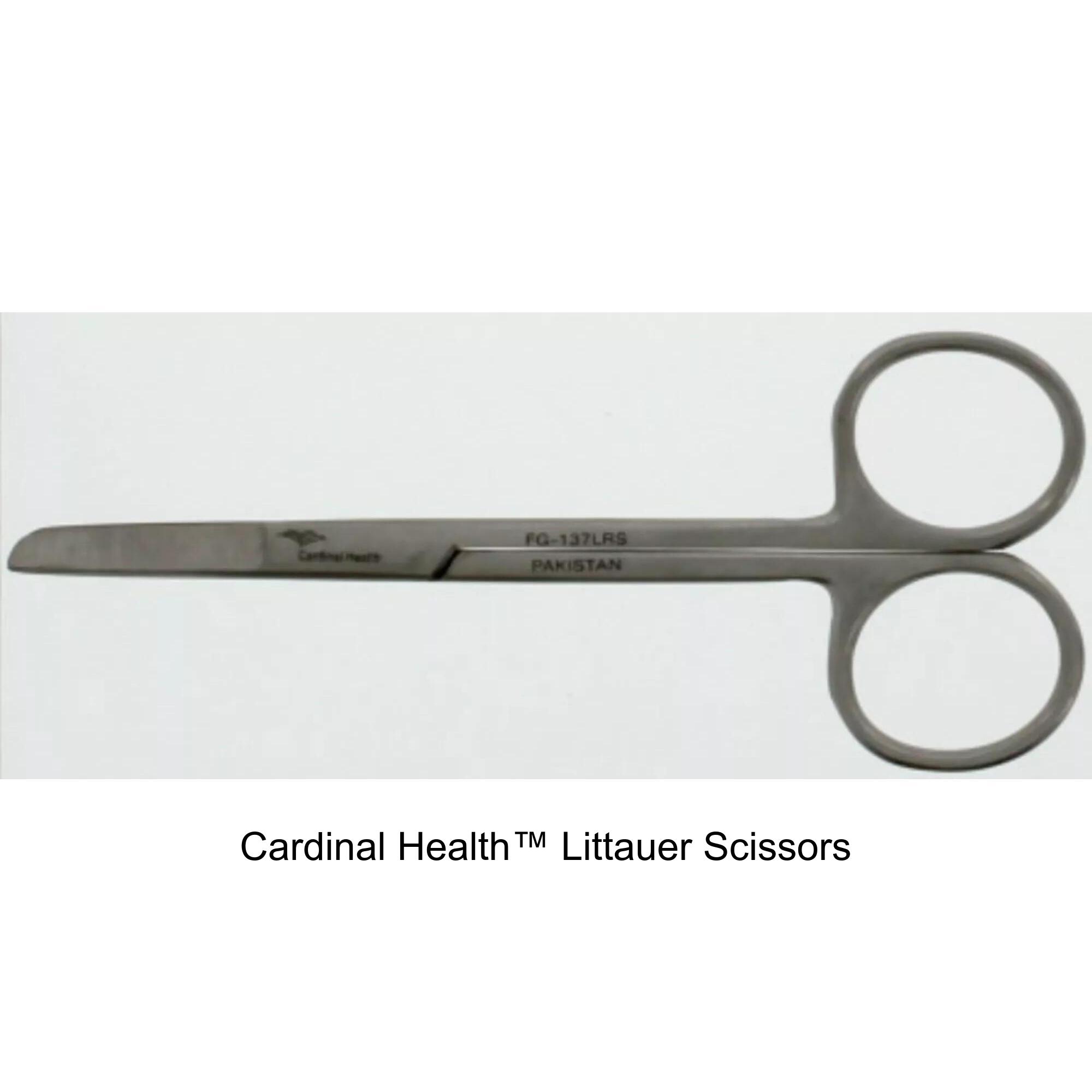 Cardinal Health™ Littauer Scissors, Straight Hook/Blunt, Large Ring ...