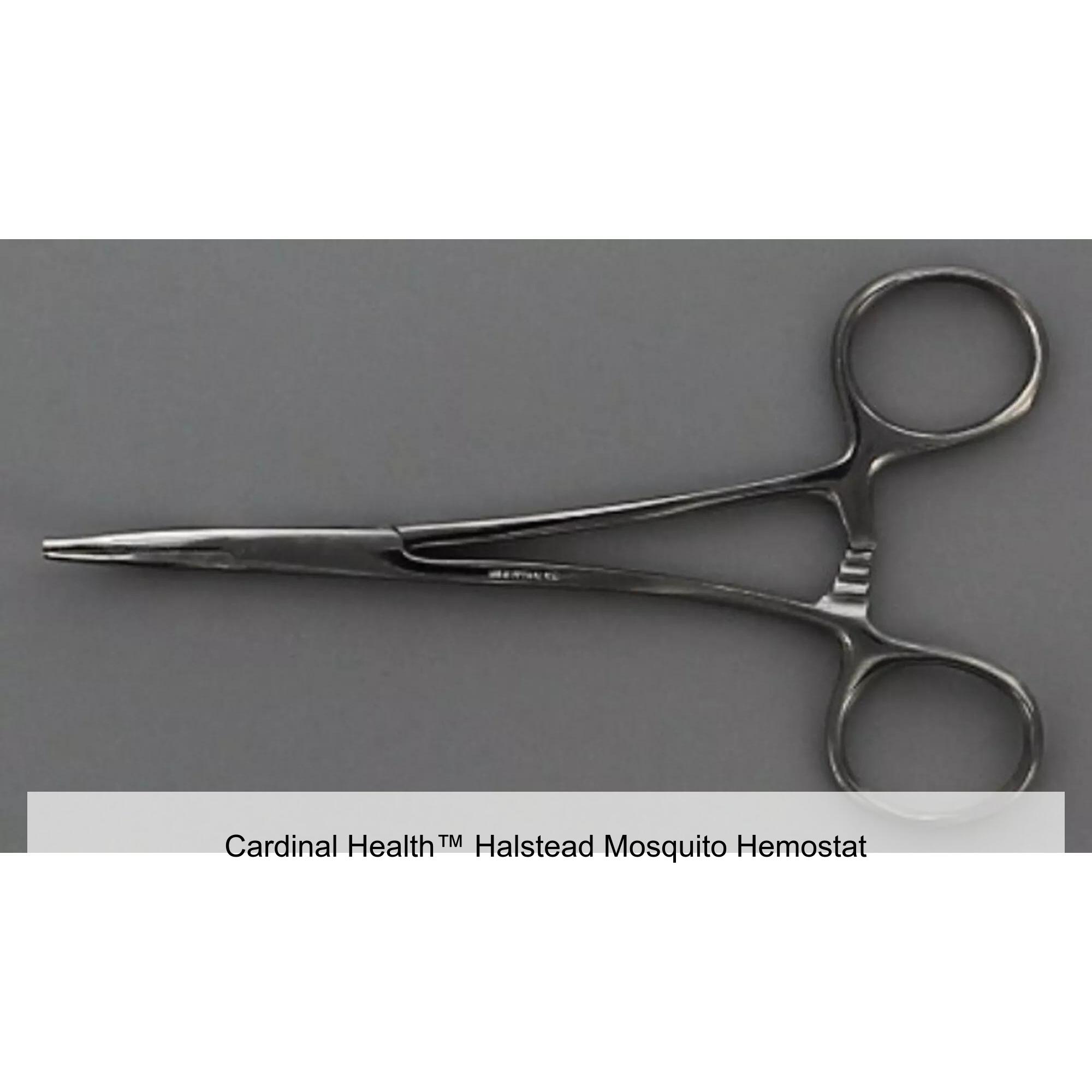 Cardinal Health™ Halstead Mosquito Hemostat, Fine Tip, Curved, Satin ...