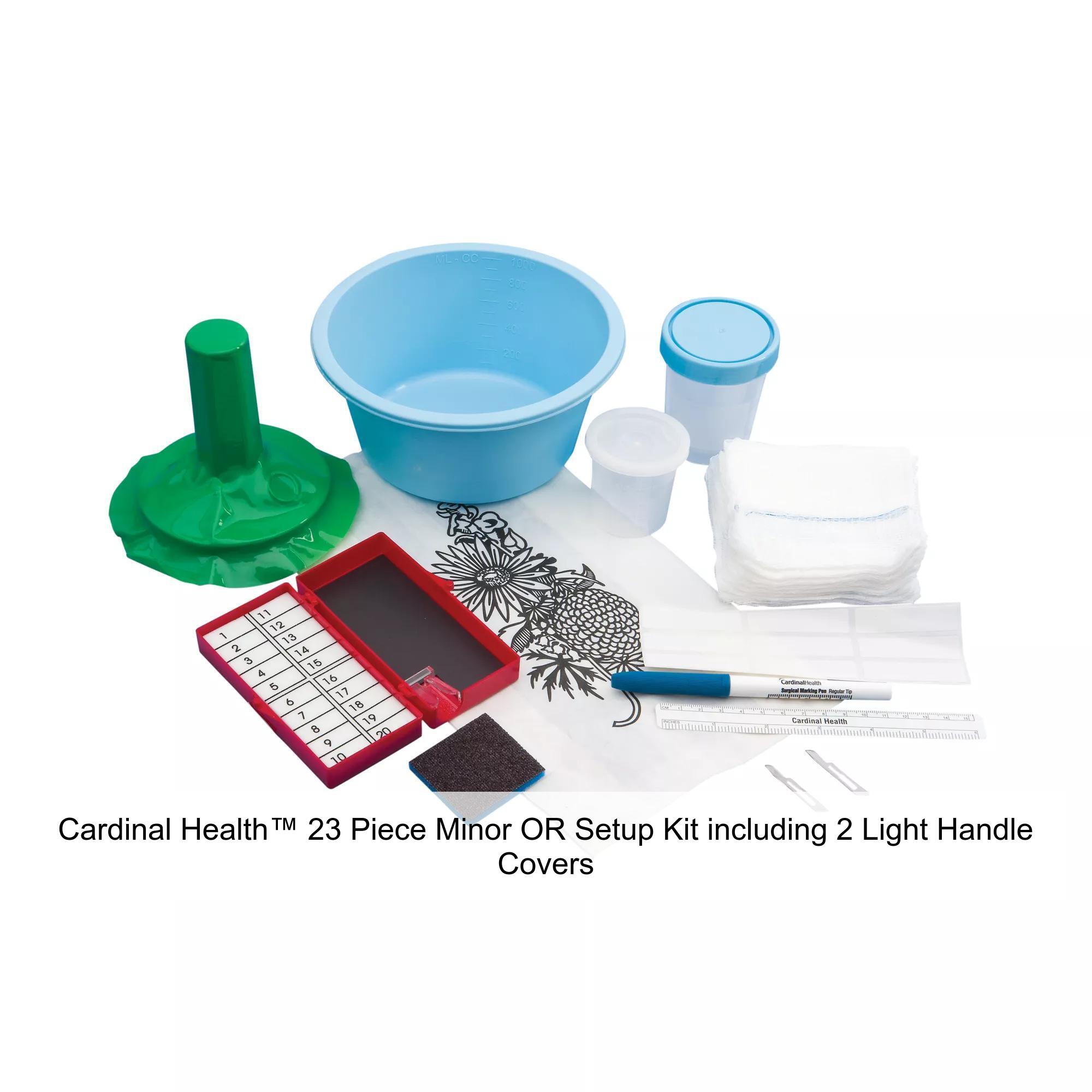 Cardinal Health™ 23 Piece Minor OR Setup Kit including 2 Light Handle ...
