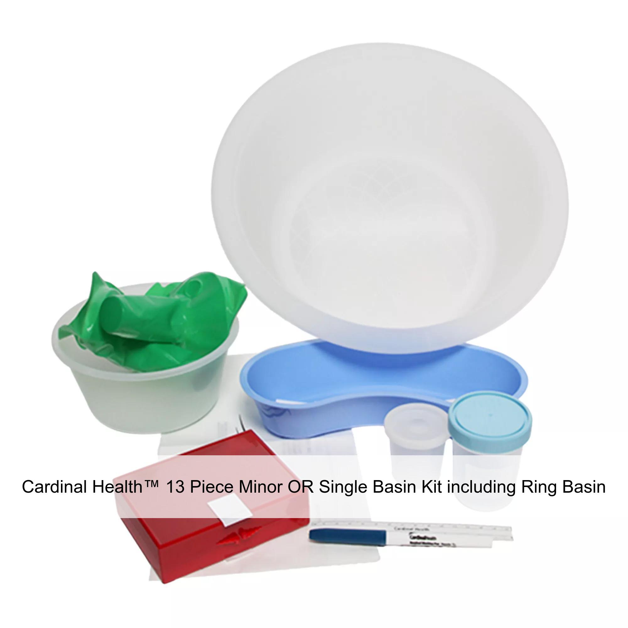 Cardinal Health™ 13 Piece Minor OR Single Basin Kit including Ring ...