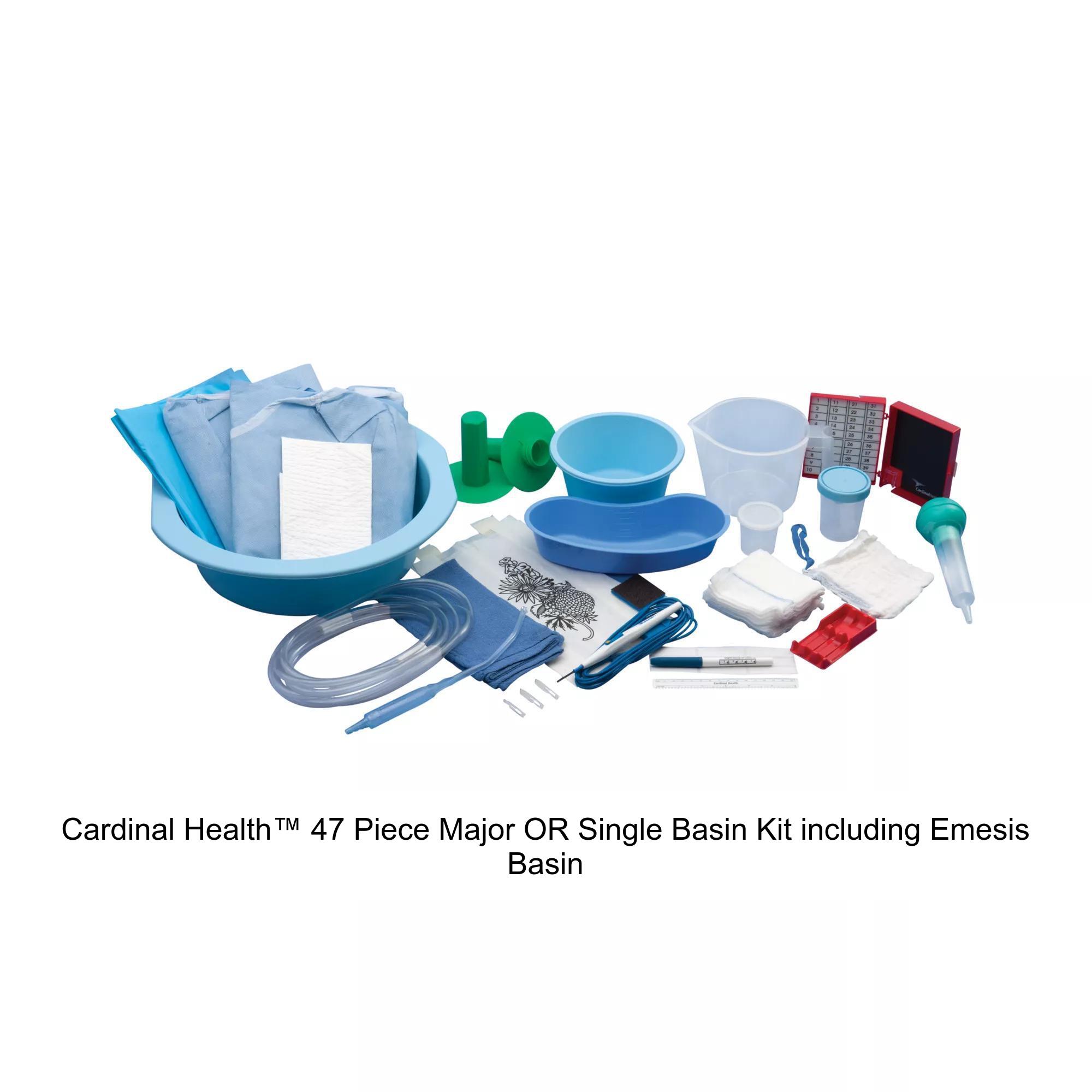Cardinal Health™ 47 Piece Major OR Single Basin Kit including Emesis ...