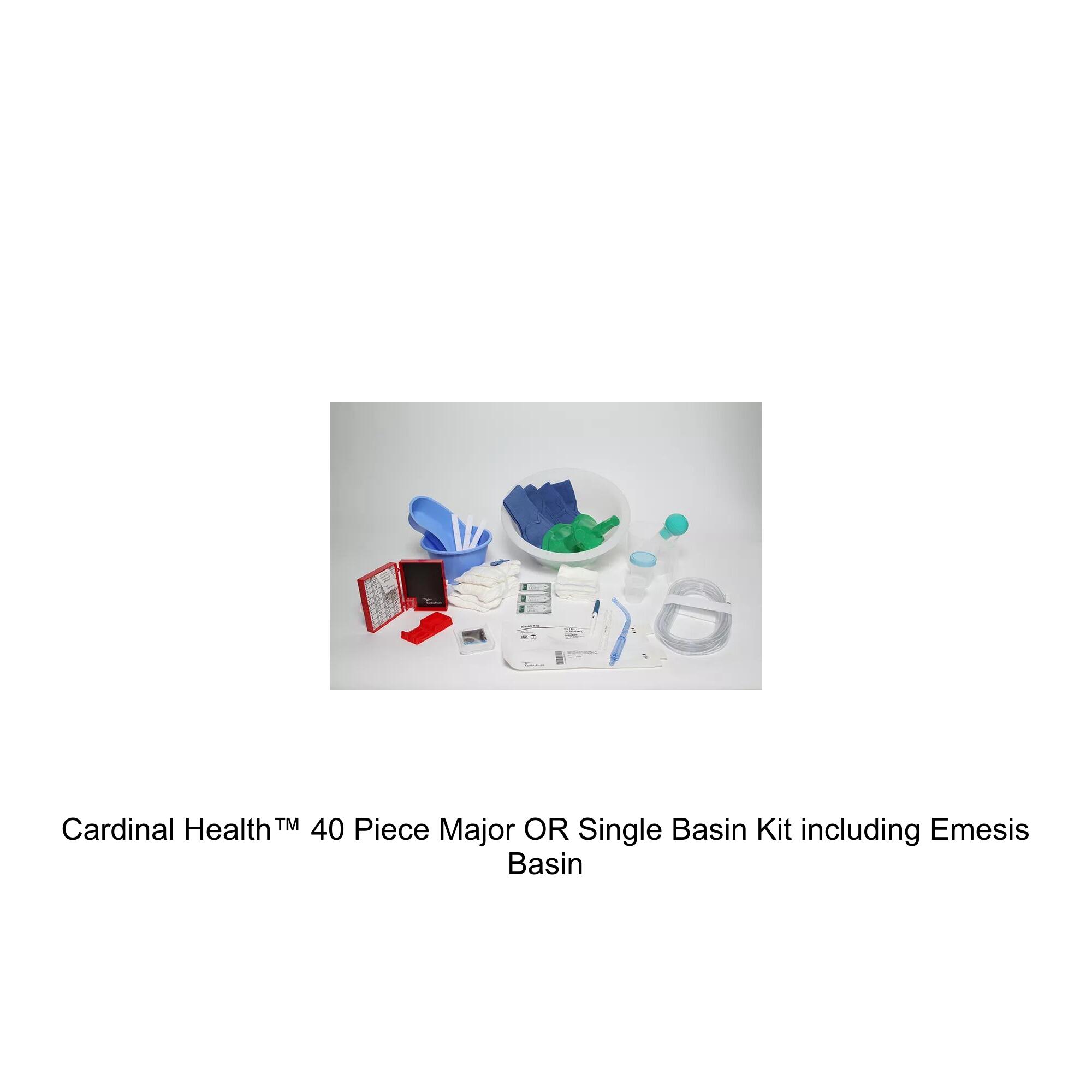 Cardinal Health™ 40 Piece Major OR Single Basin Kit including Emesis ...