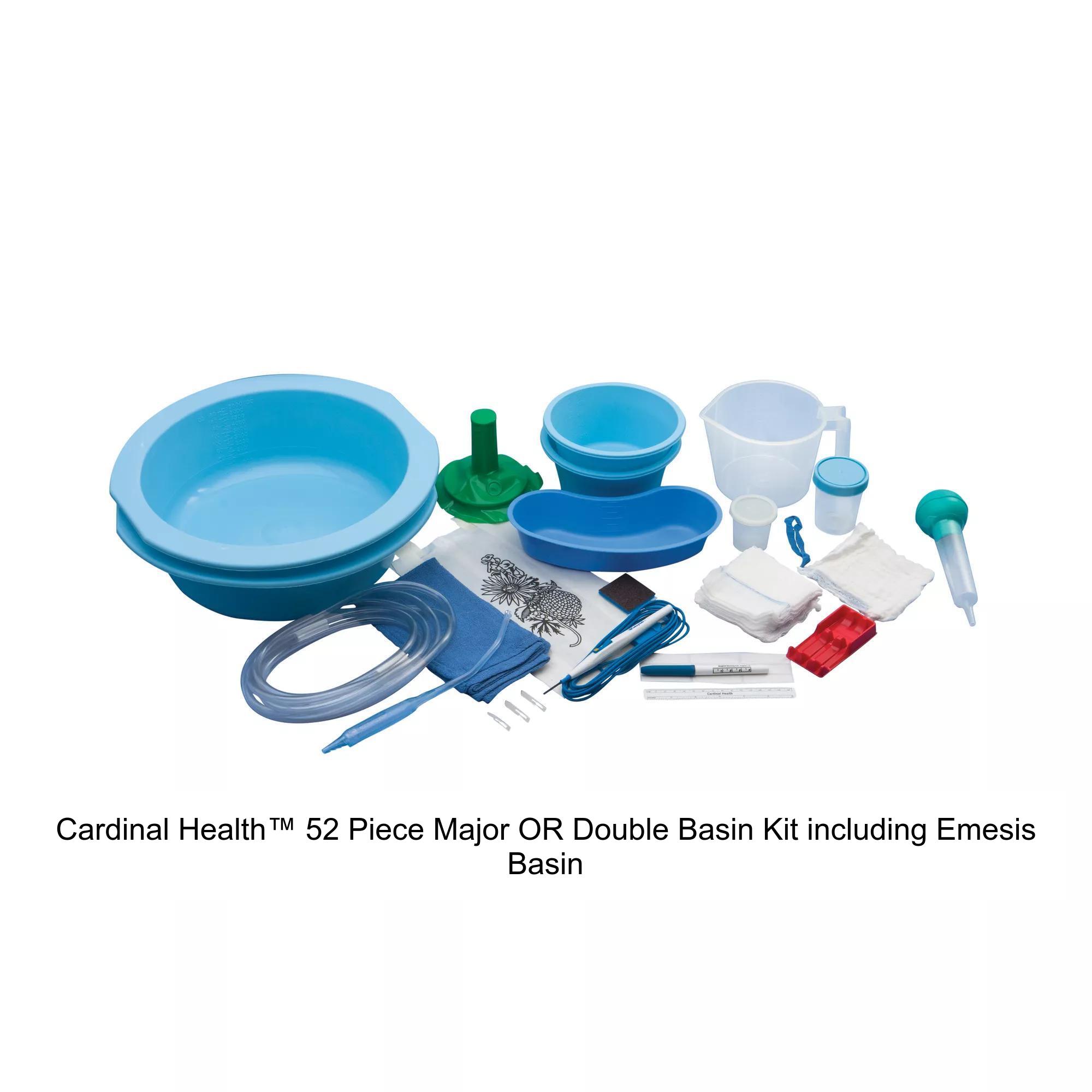 Cardinal Health™ 52 Piece Major OR Double Basin Kit including Emesis ...