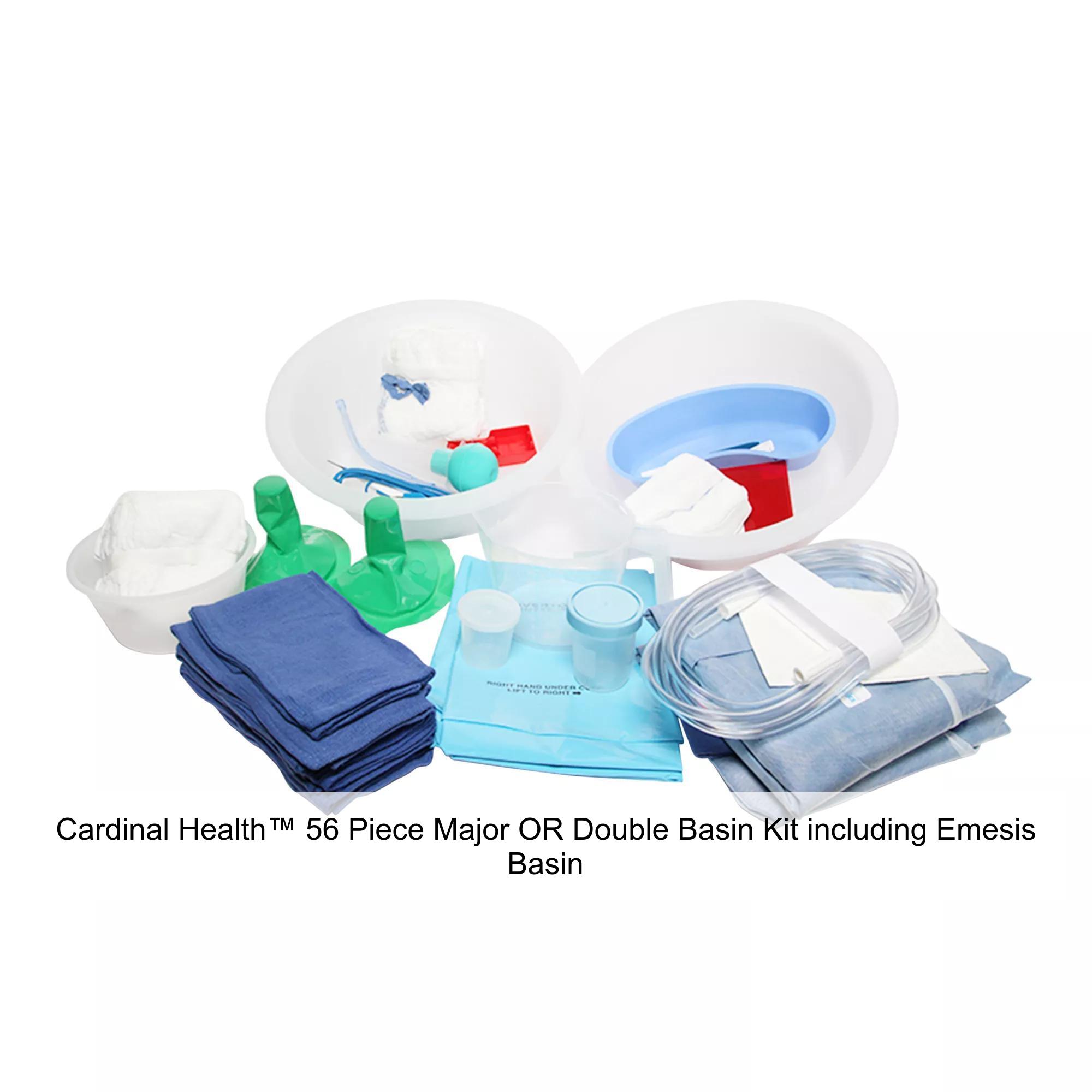 Cardinal Health™ 56 Piece Major OR Double Basin Kit including Emesis ...