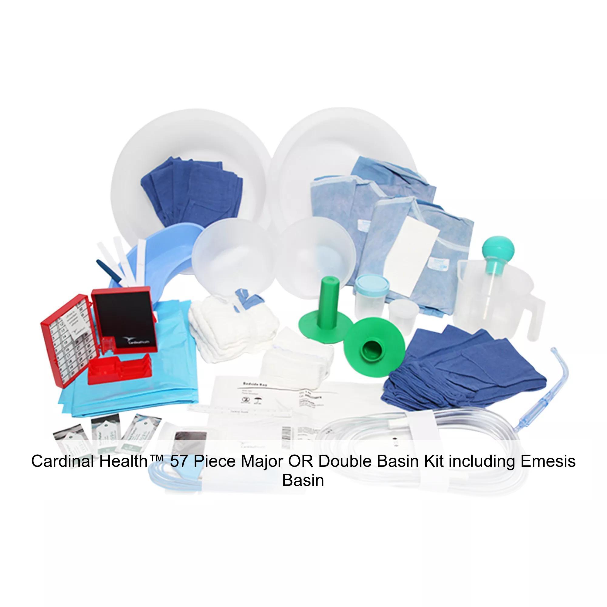 Cardinal Health™ 57 Piece Major OR Double Basin Kit including Emesis ...