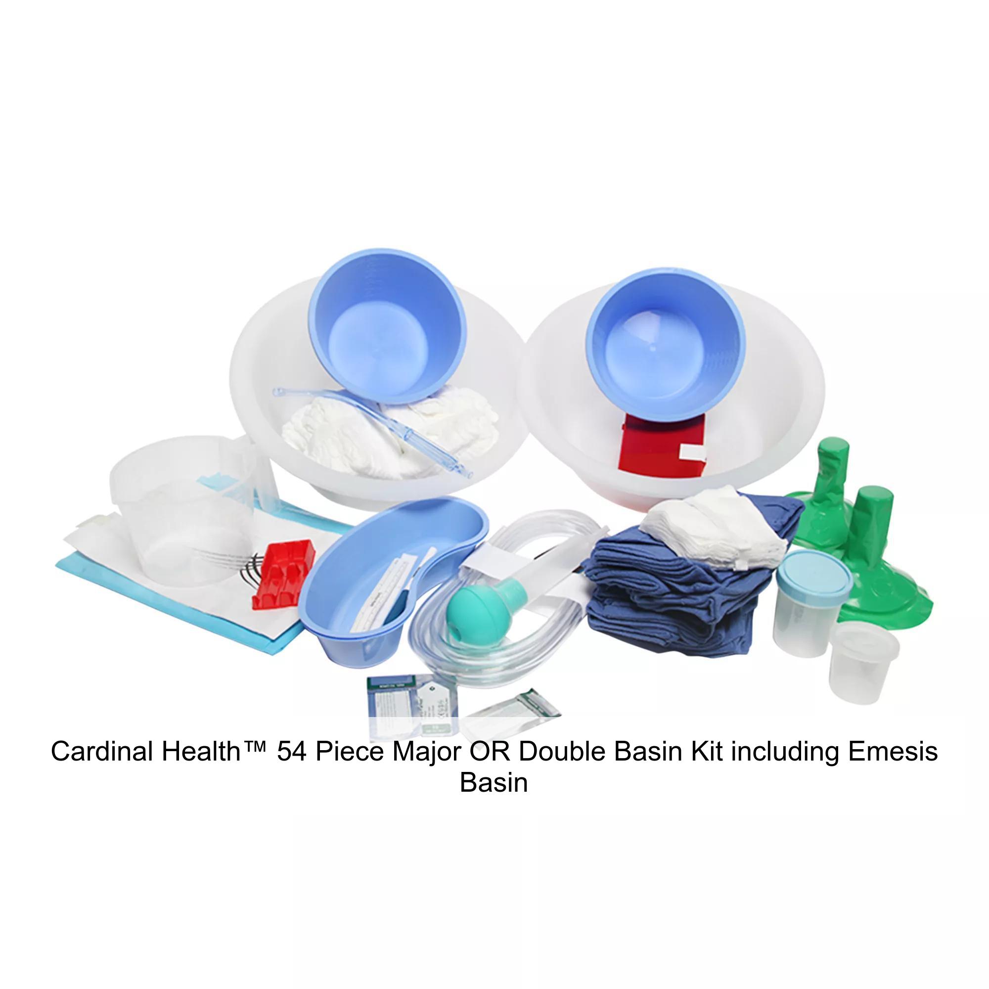Cardinal Health™ 54 Piece Major OR Double Basin Kit including Emesis ...
