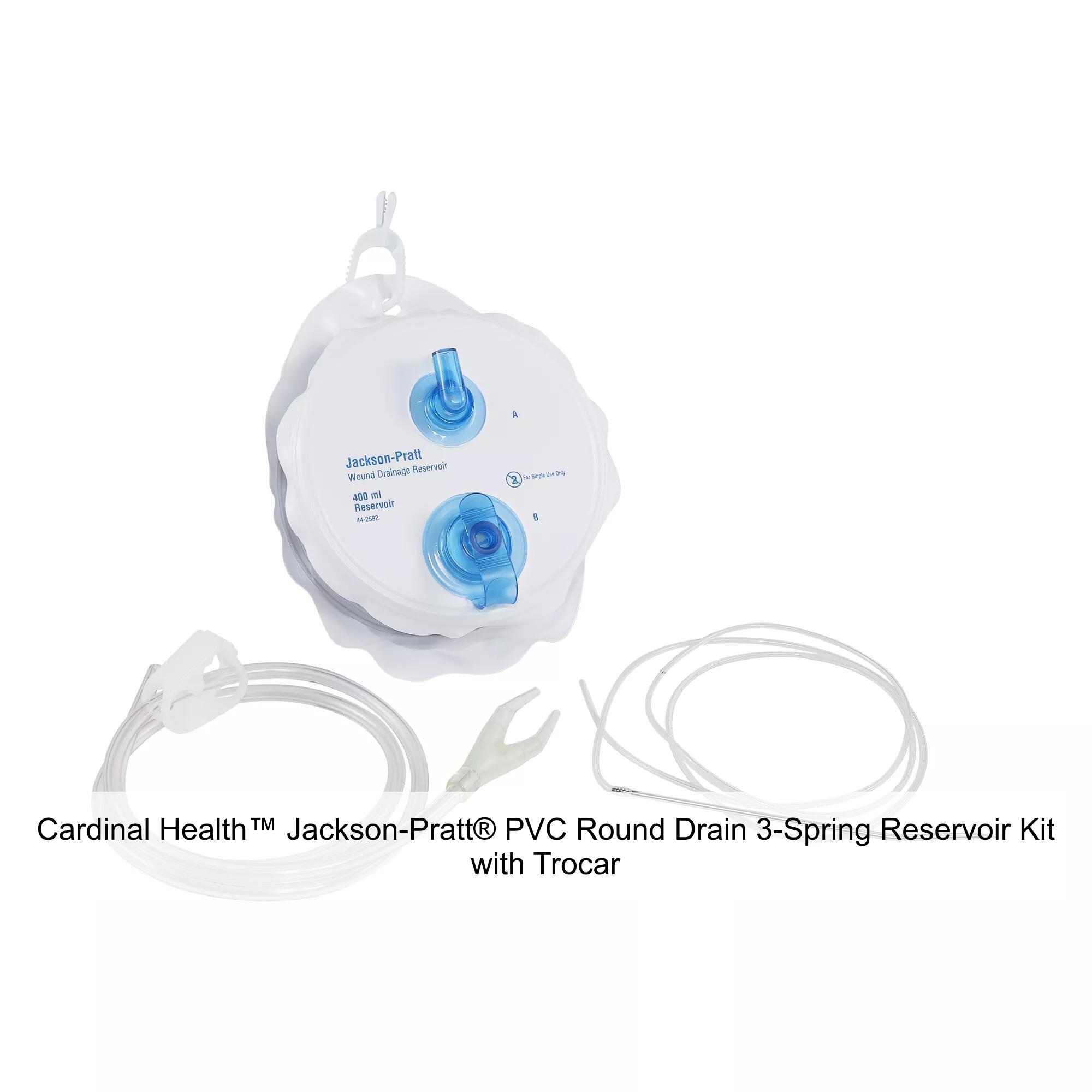 Cardinal Health™ Jackson-Pratt® PVC Round Drain 3-Spring Reservoir Kit ...