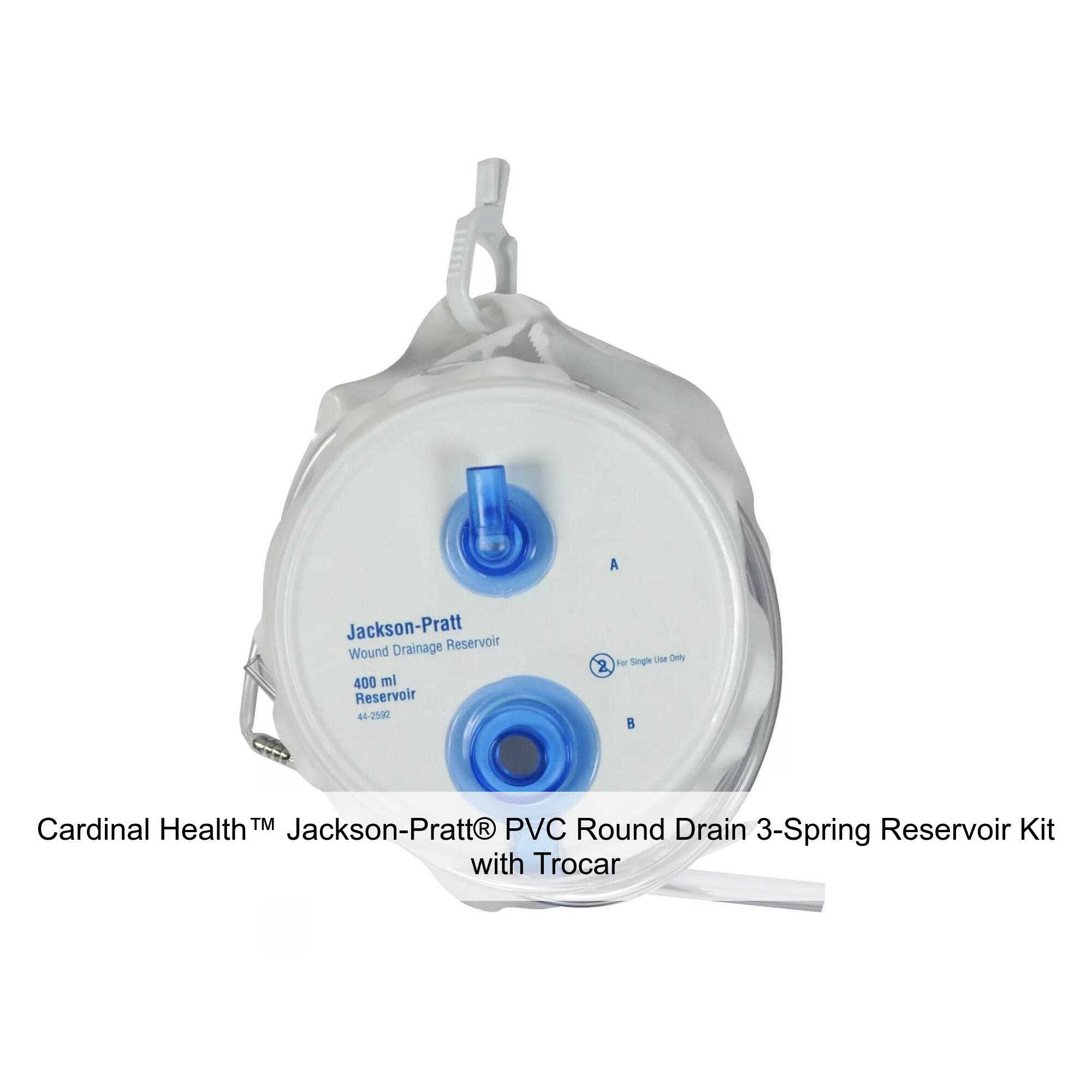 Cardinal Health™ Jackson-Pratt® PVC Round Drain 3-Spring Reservoir Kit ...