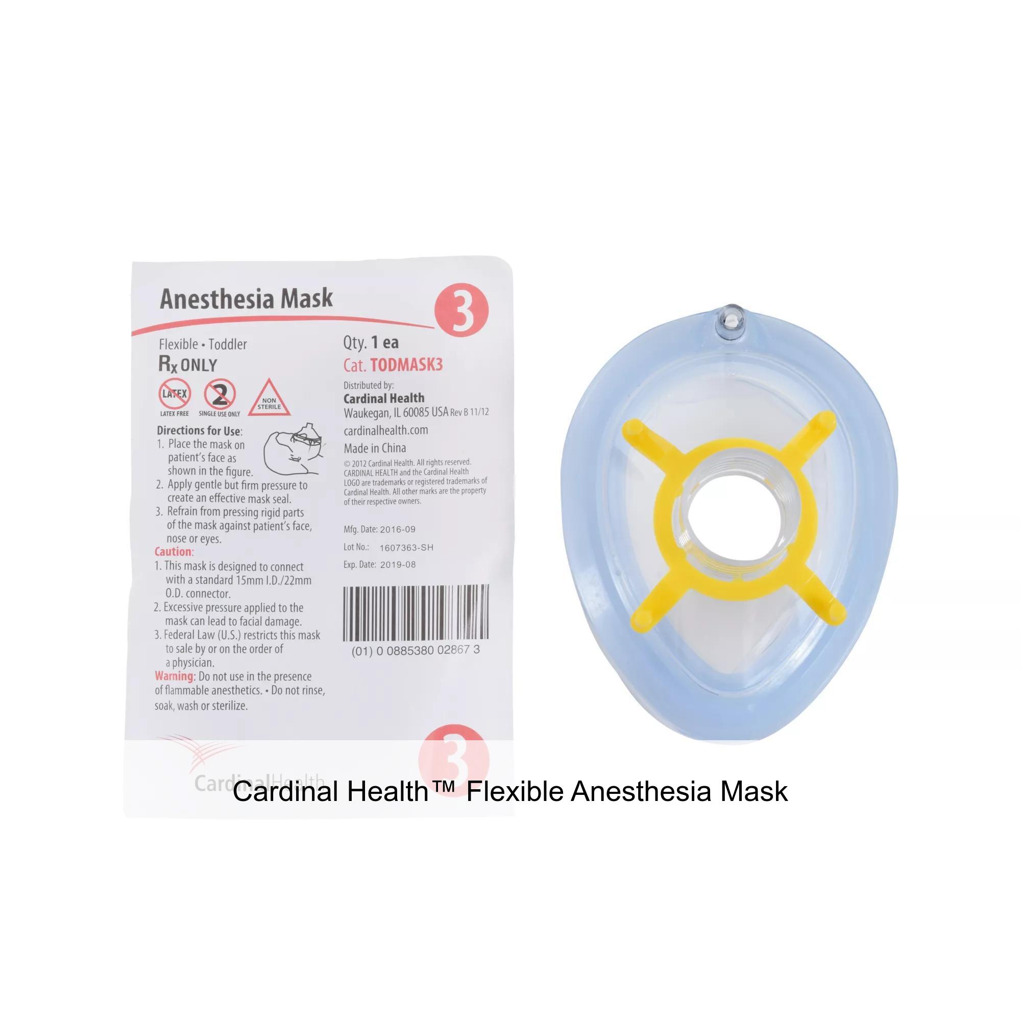 Cardinal Health™ Flexible Anesthesia Mask, Toddler, Size 3 . Buy Online ...